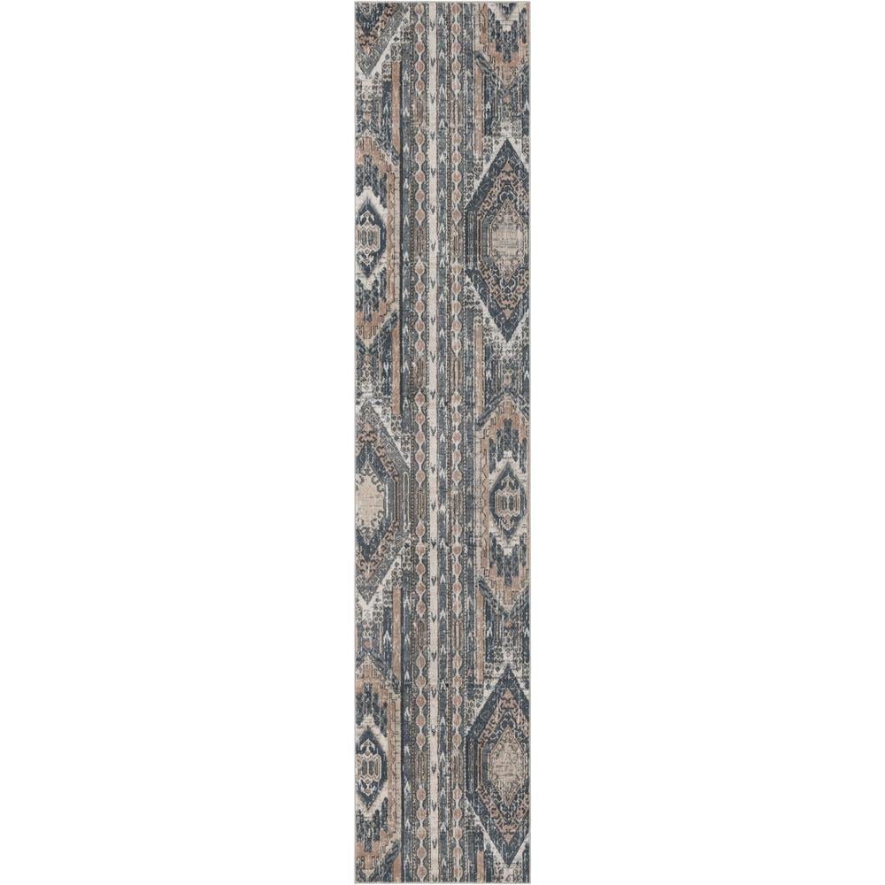 Unique Loom Antheia Utopia Rug Light Blue/Burgundy 2' 7" x 10' Runner ...