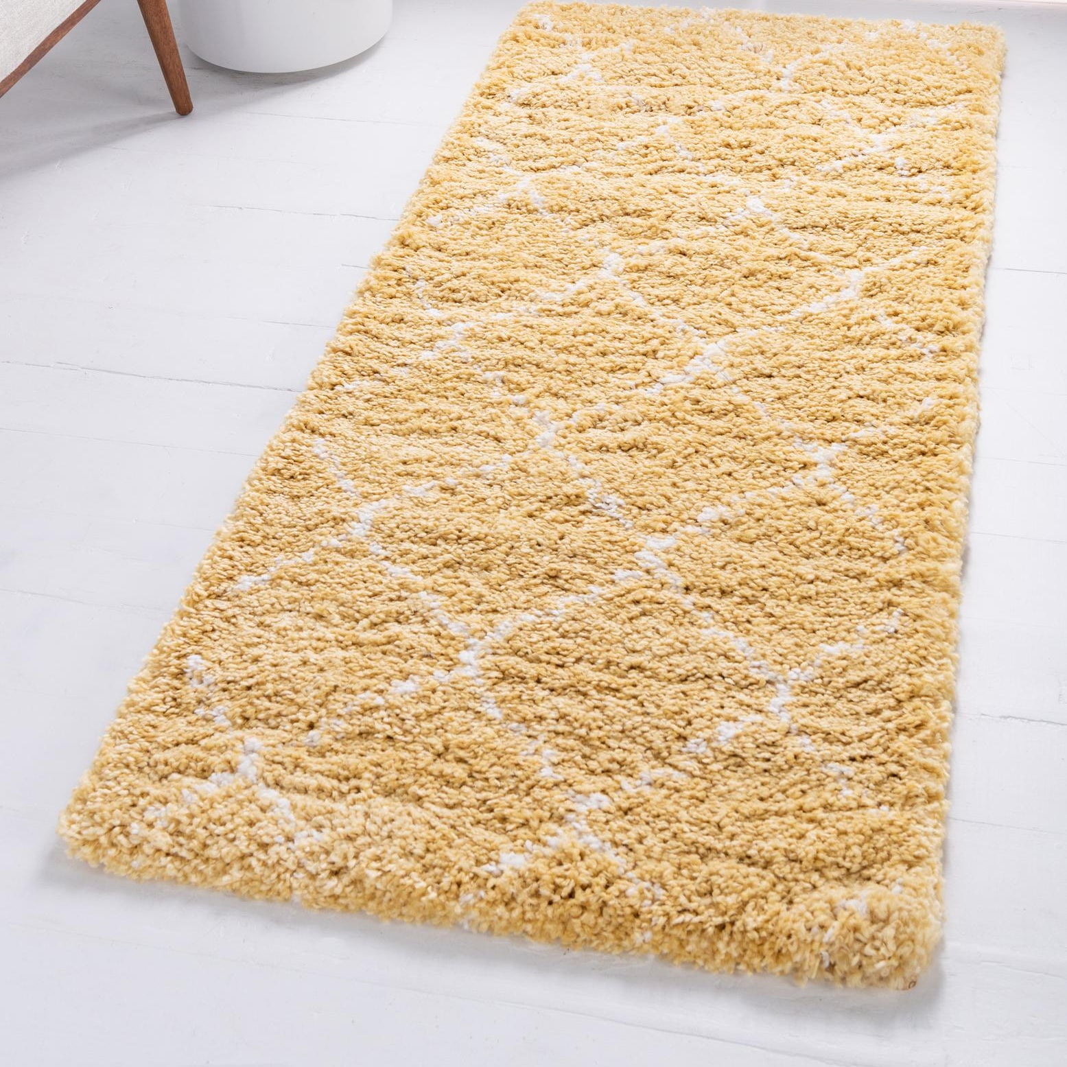 Unique Loom Rabat Shag Collection Area Rug - Fractured (2' 7" x 10 ...