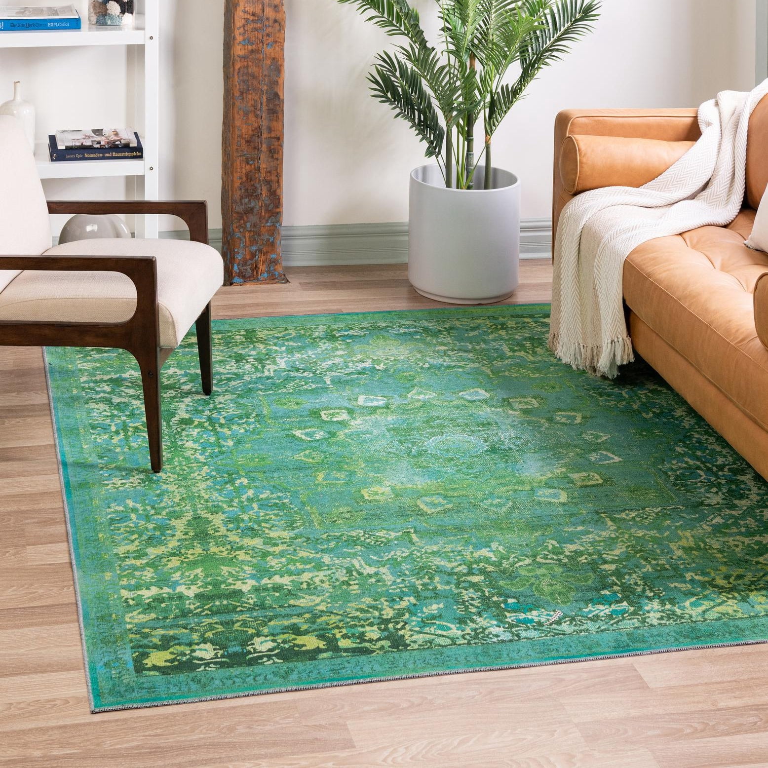 Unique Loom Renaissance Collection Area Rug - Roma (5' 3" Square Spring ...