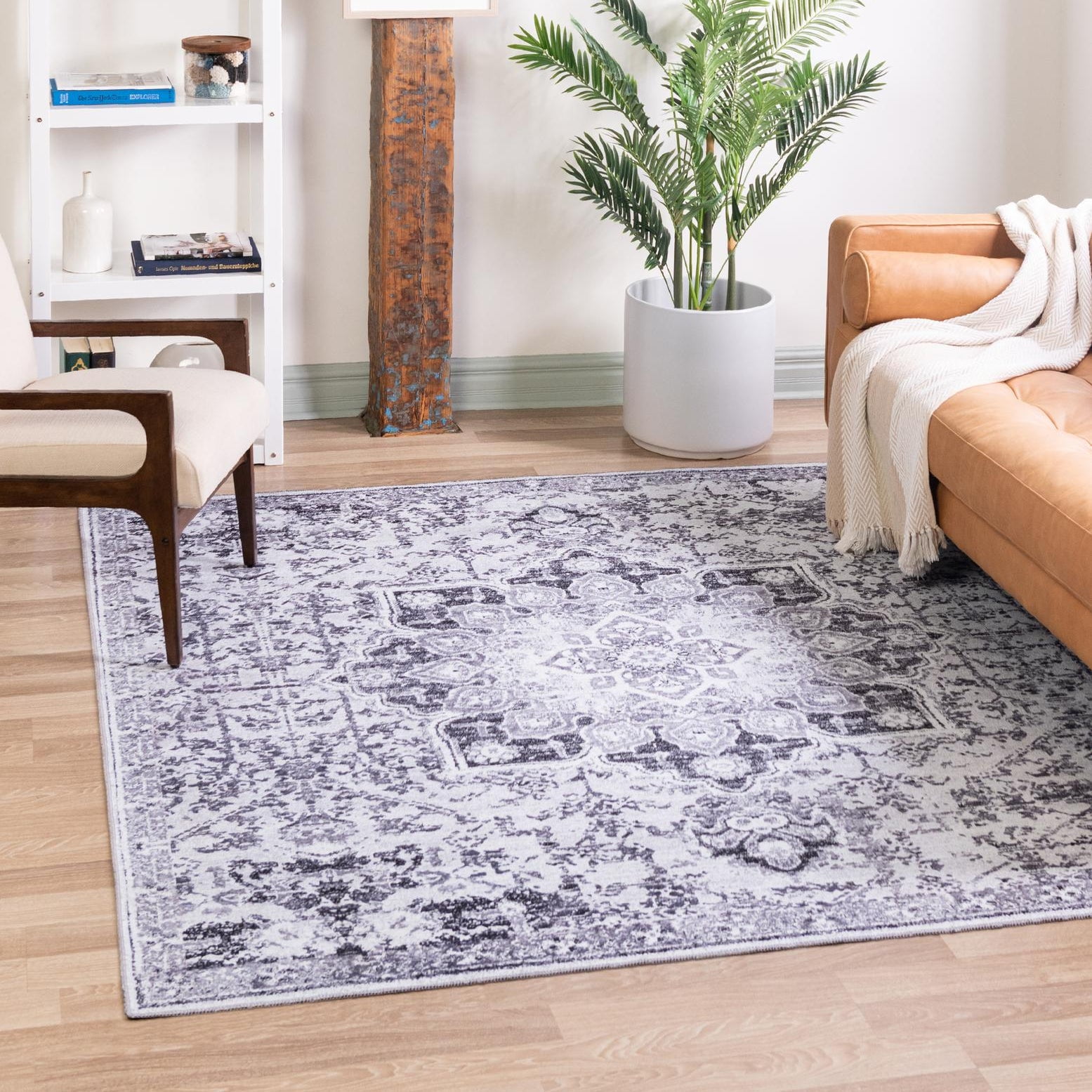 Unique Loom Renaissance Collection Area Rug - Roma (7' 3" Square Light ...