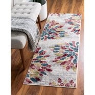 Mainstays Geometric Multicolor Stripe Blocks Indoor Area Rug, 5' x 7 ...
