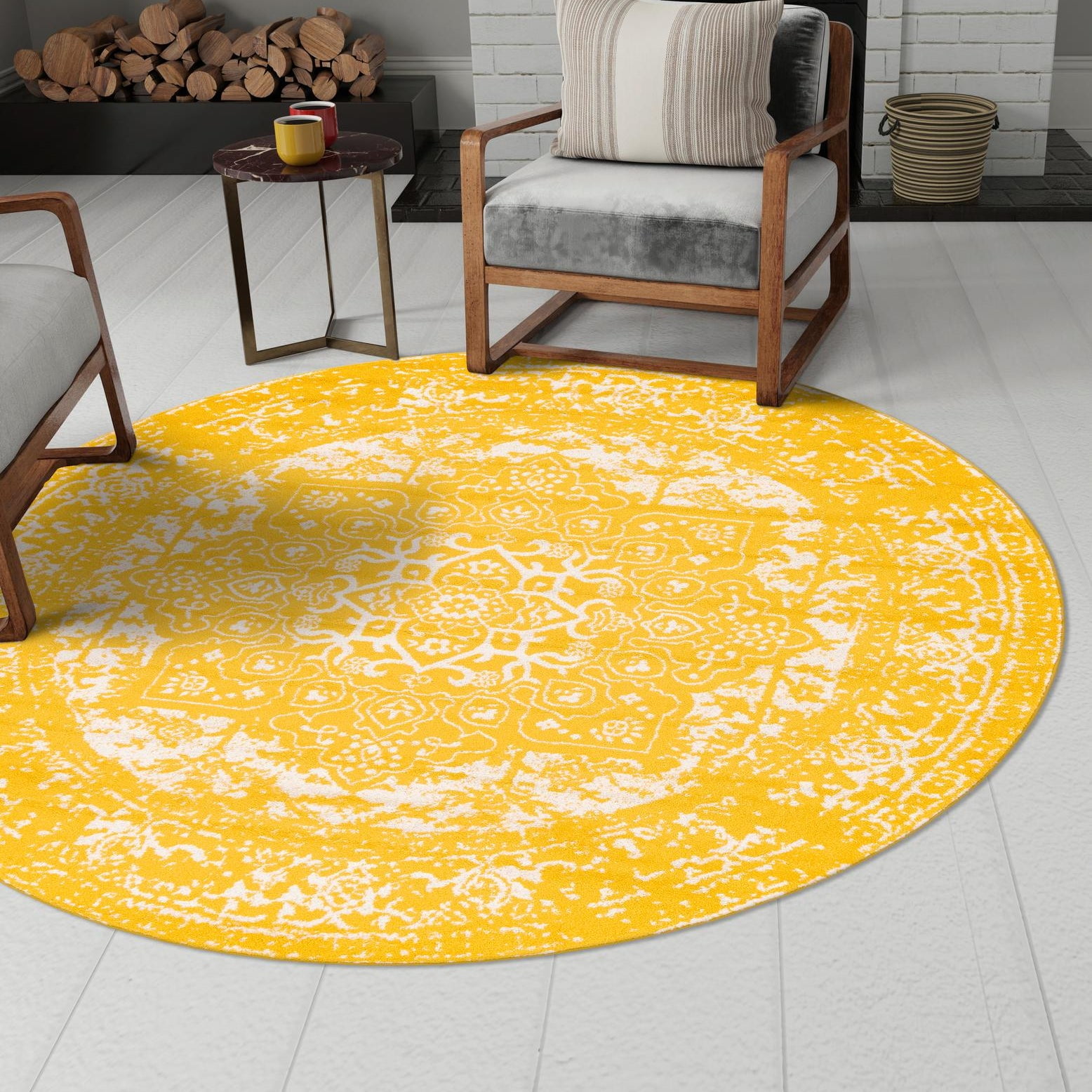 Unique Loom Richmond Collection Area Rug, Medallion, 7' 10" Round ...