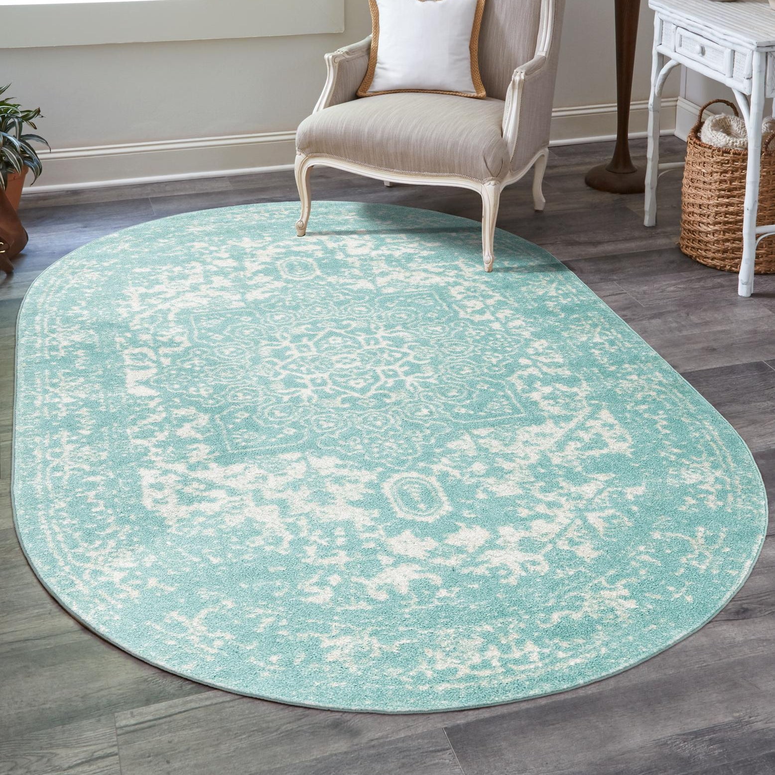 Unique Loom Richmond Collection Area Rug - Medallion (7' 10" x 10' Oval ...