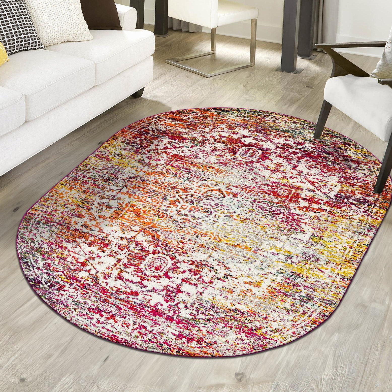 Unique Loom Richmond Collection Area Rug - Medallion (7' 10" x 10' Oval ...