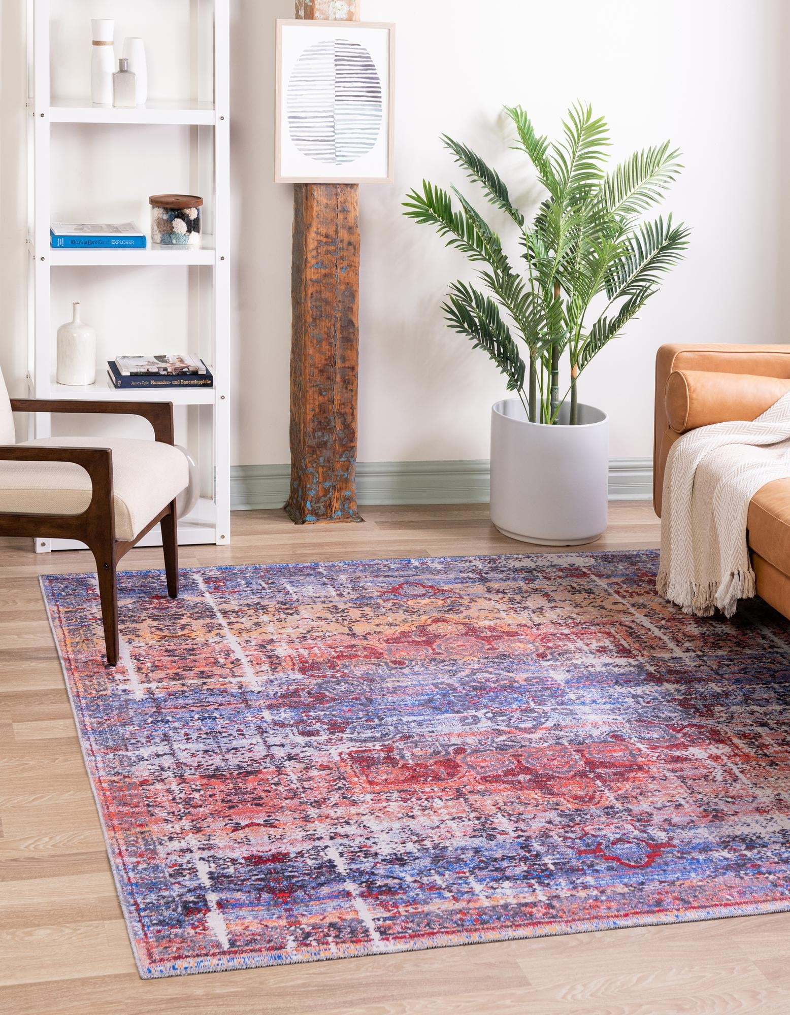 Unique Loom Roma Renaissance Washable Rug ,5' 3" x 5' 3",Autumn ...