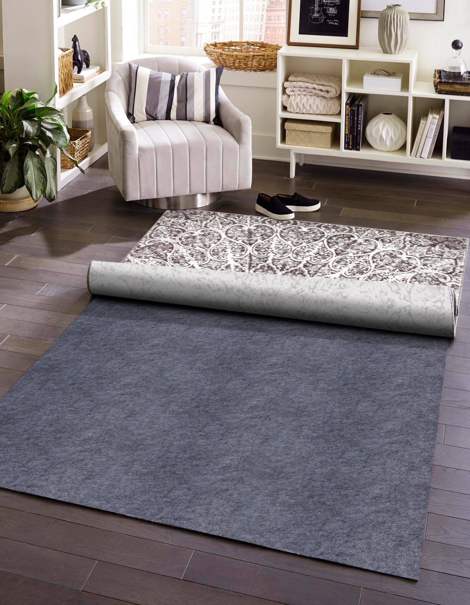 Unique Loom Uni-Luxe Dual Surface Felt and Rubber Non-Slip Rug Pad 1/4 ...