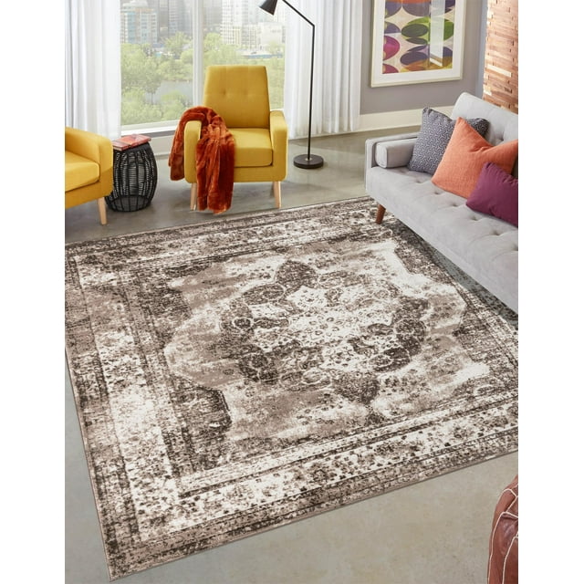 Unique Loom Sofia Collection Area Rug - Salle Garnier (5' 3" Square ...