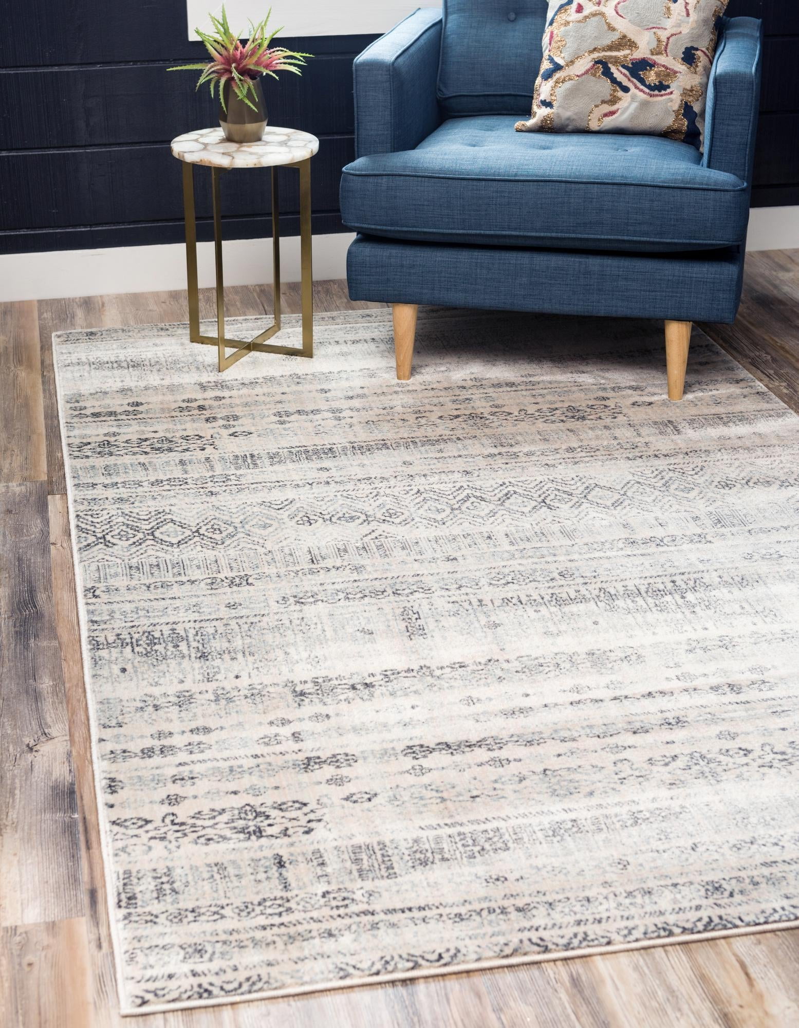 Unique Loom Sardinia Helios Rug Beige/Gray 4' 1" x 6' 1" Rectangle ...