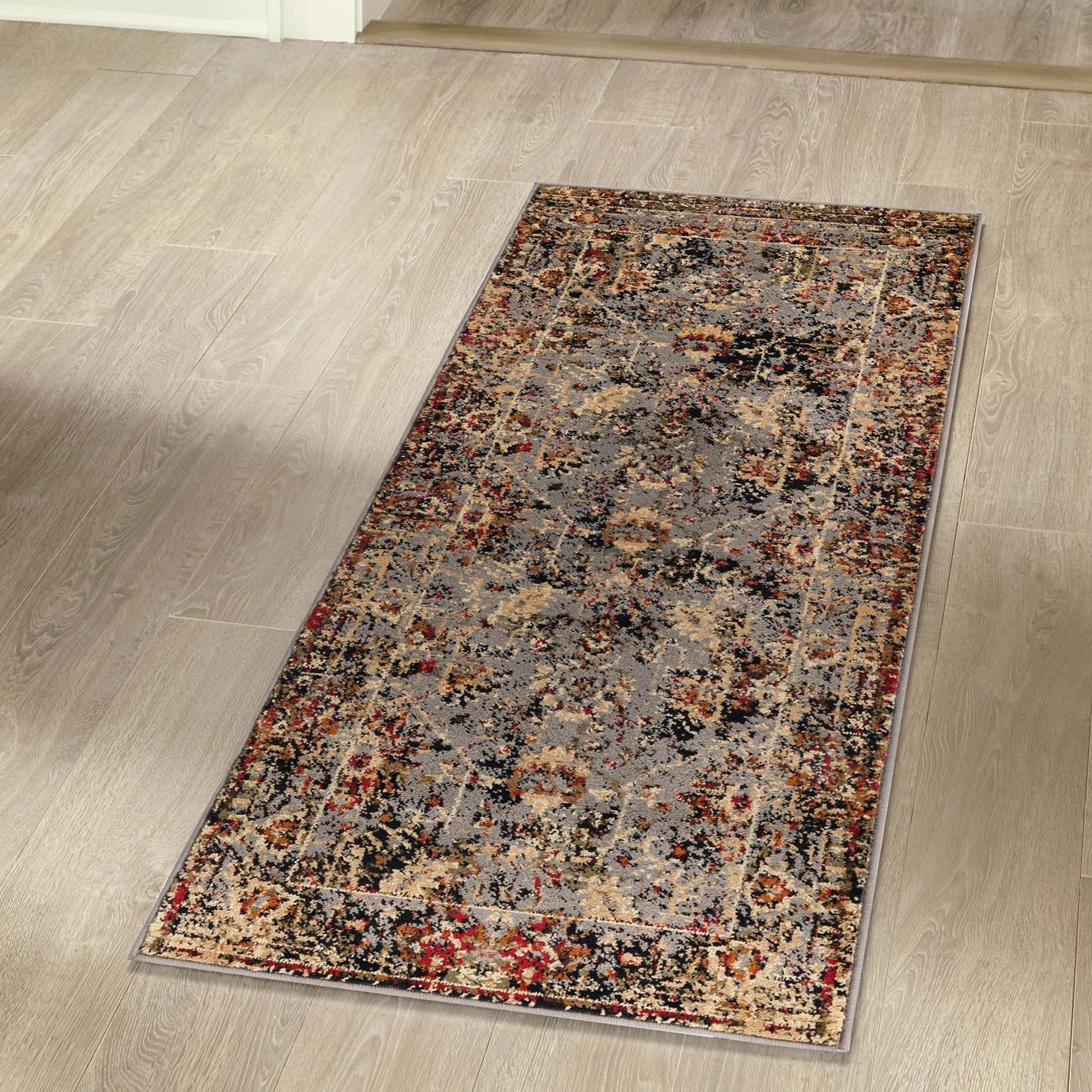 Unique Loom Saturn Collection Area Rug - Ion (2' 2" x 7' Runner Blue ...