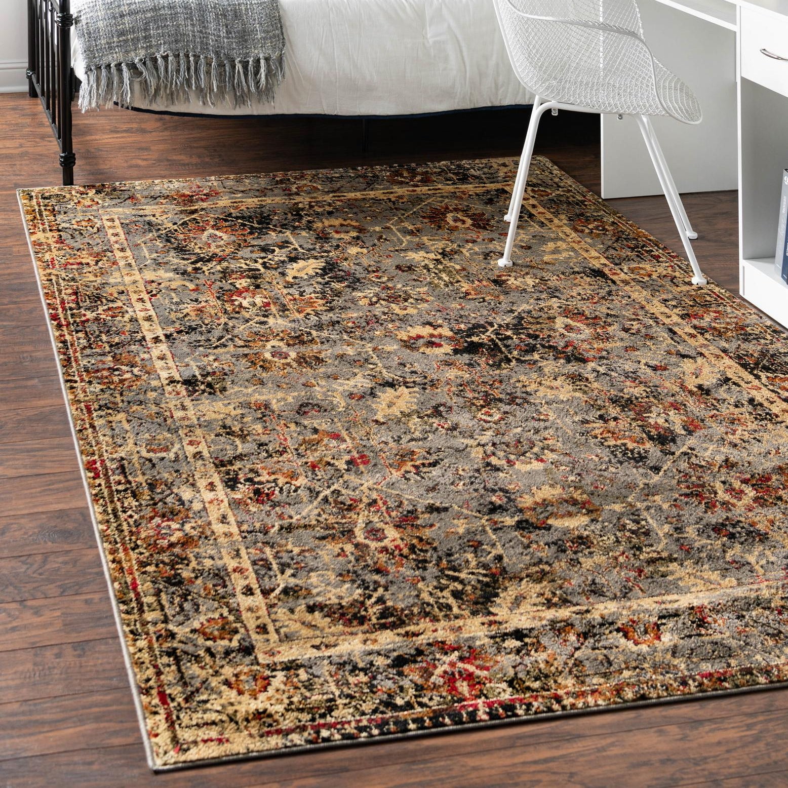 Unique Loom Saturn Collection Area Rug - Ion (5' 3" x 8' Rectangle Blue ...