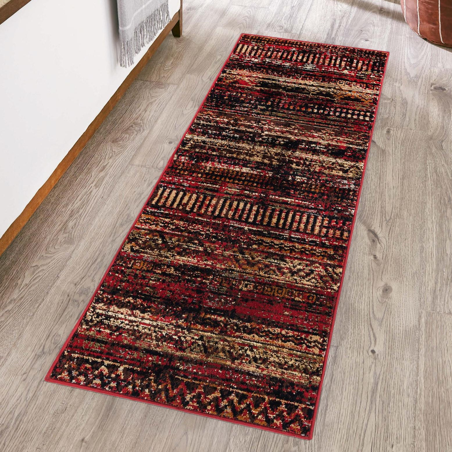 Unique Loom Saturn Collection Area Rug - Relay (2' 7" x 14' Runner ...