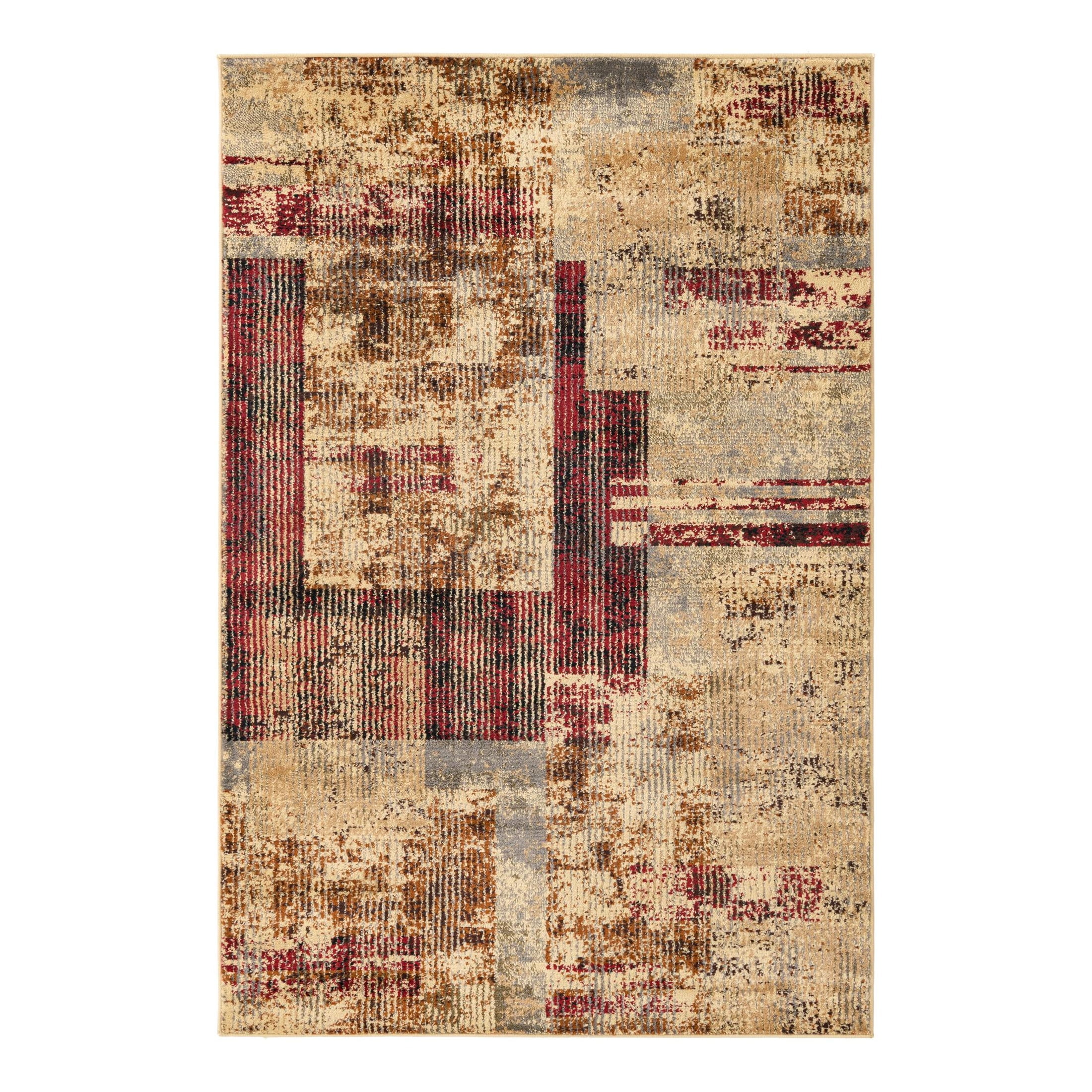 Unique Loom Saturn Collection Area Rug - Sky (4' x 6' Rectangle Multi ...