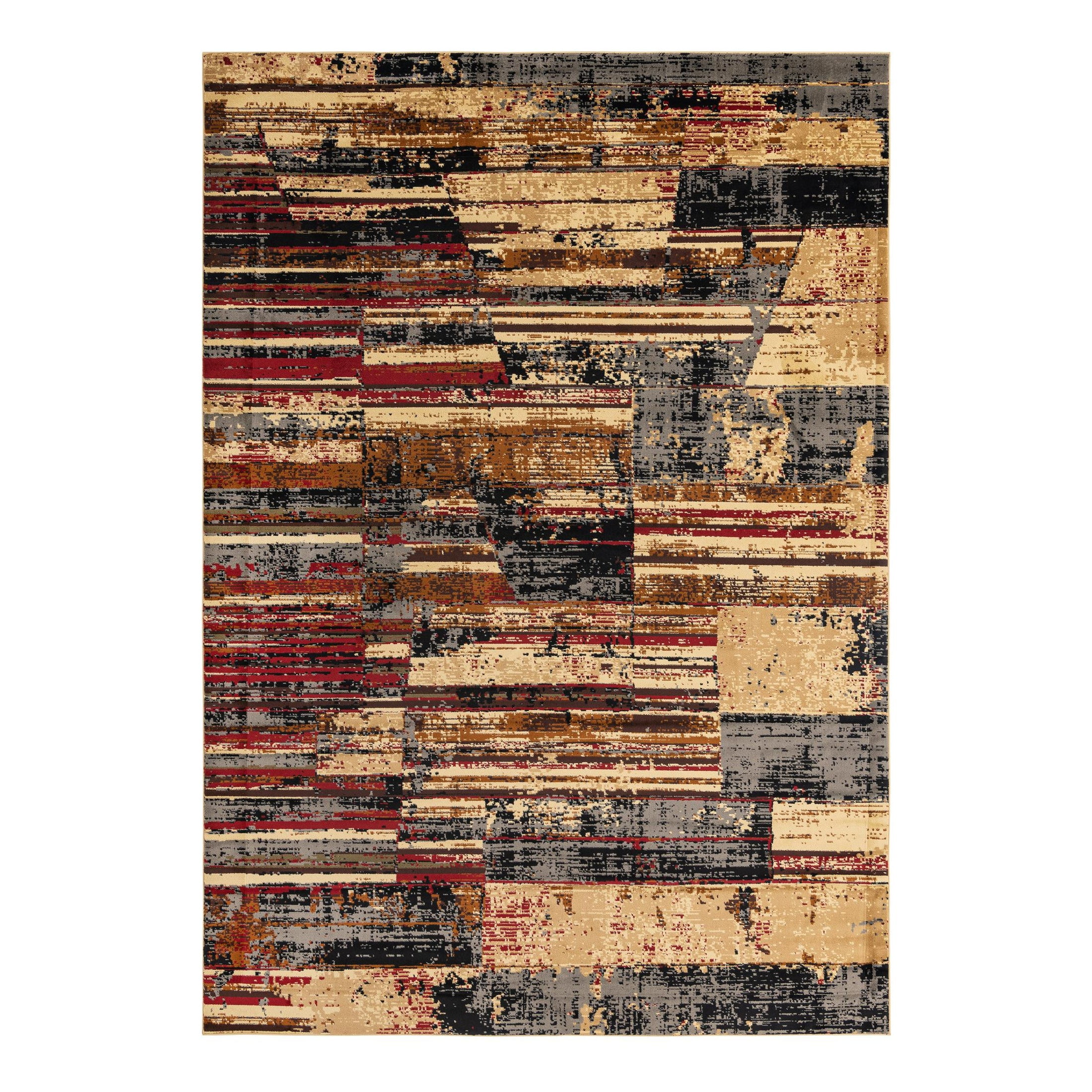 Unique Loom Saturn Collection Area Rug - Vue (10' x 14' Rectangle Multi ...