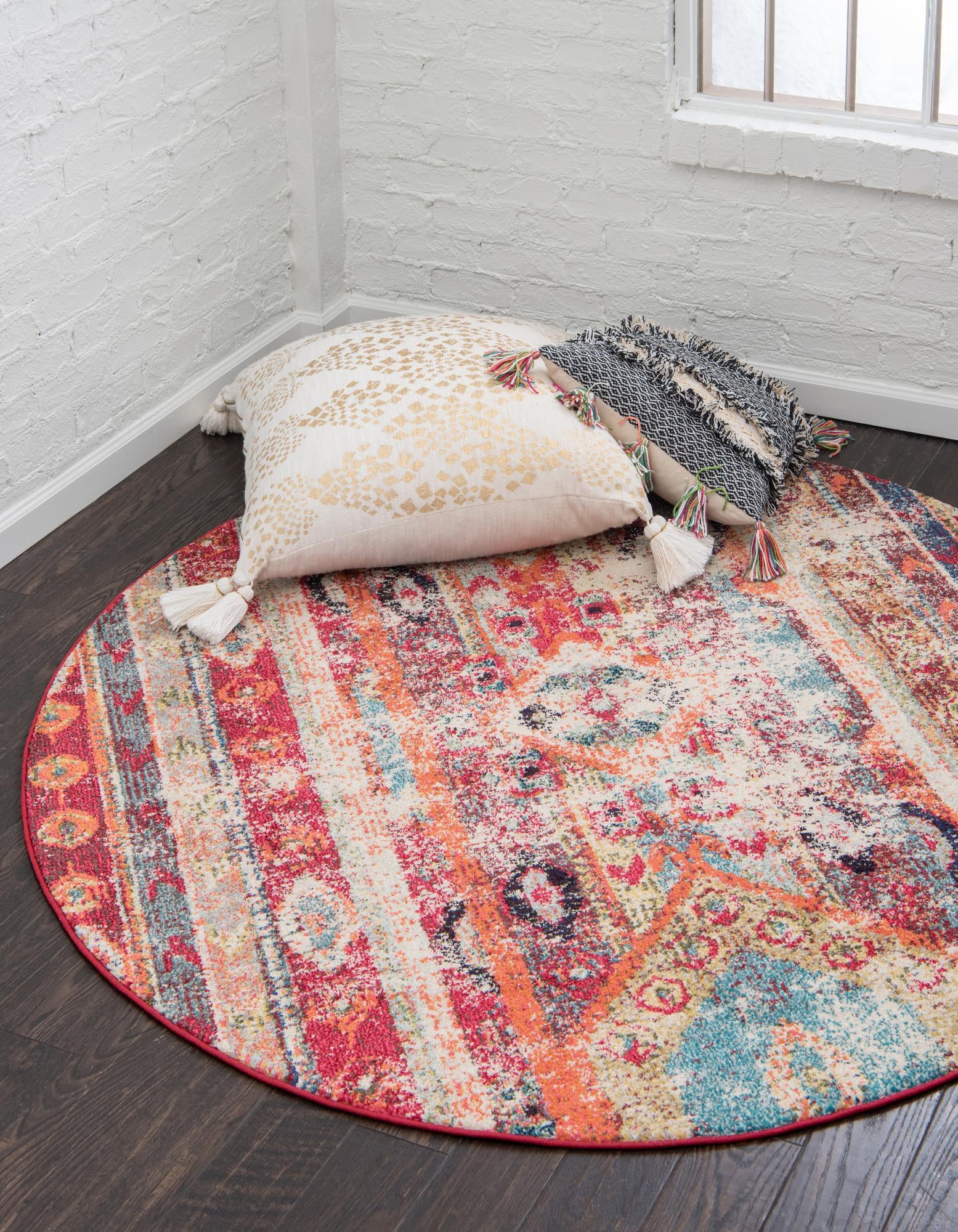 Unique Loom Sedona Collection Area Rug - Yellowstone (3' 3" Round ...