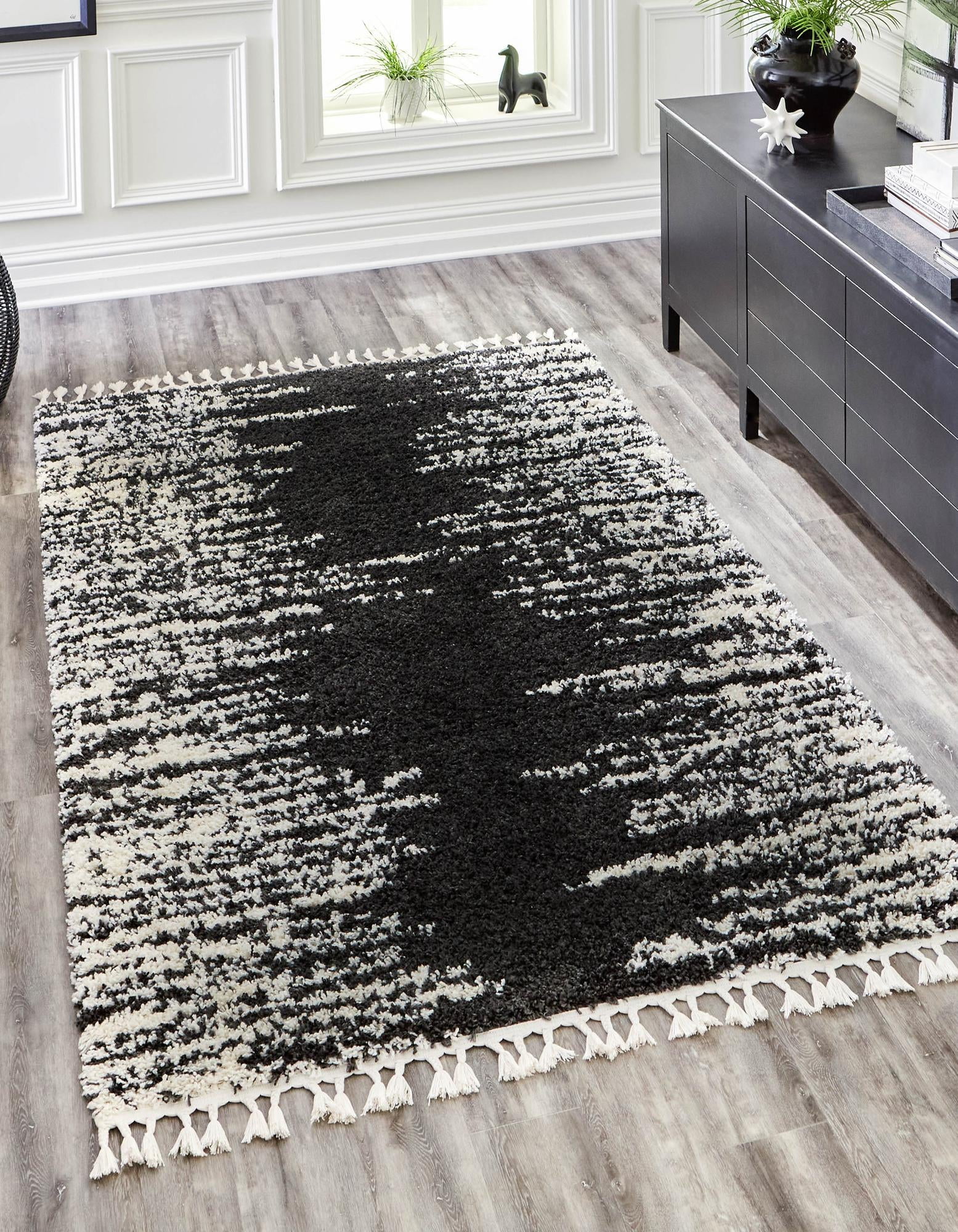 Unique Loom Serenity Shag Collection Area Rug - Vigie (10' x 14 ...