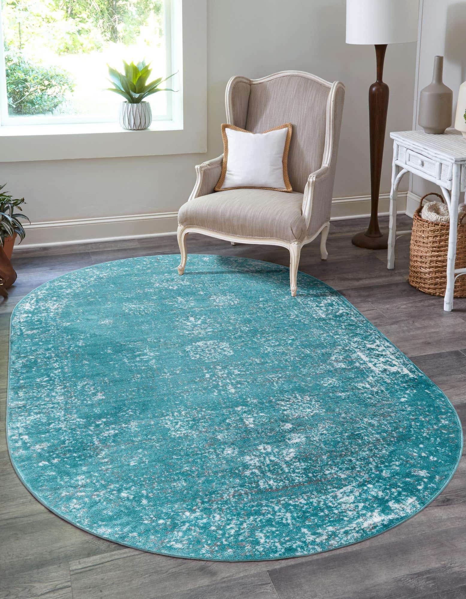 Unique Loom Sofia Collection Area Rug - Casino (5' 3" x 8' Oval ...