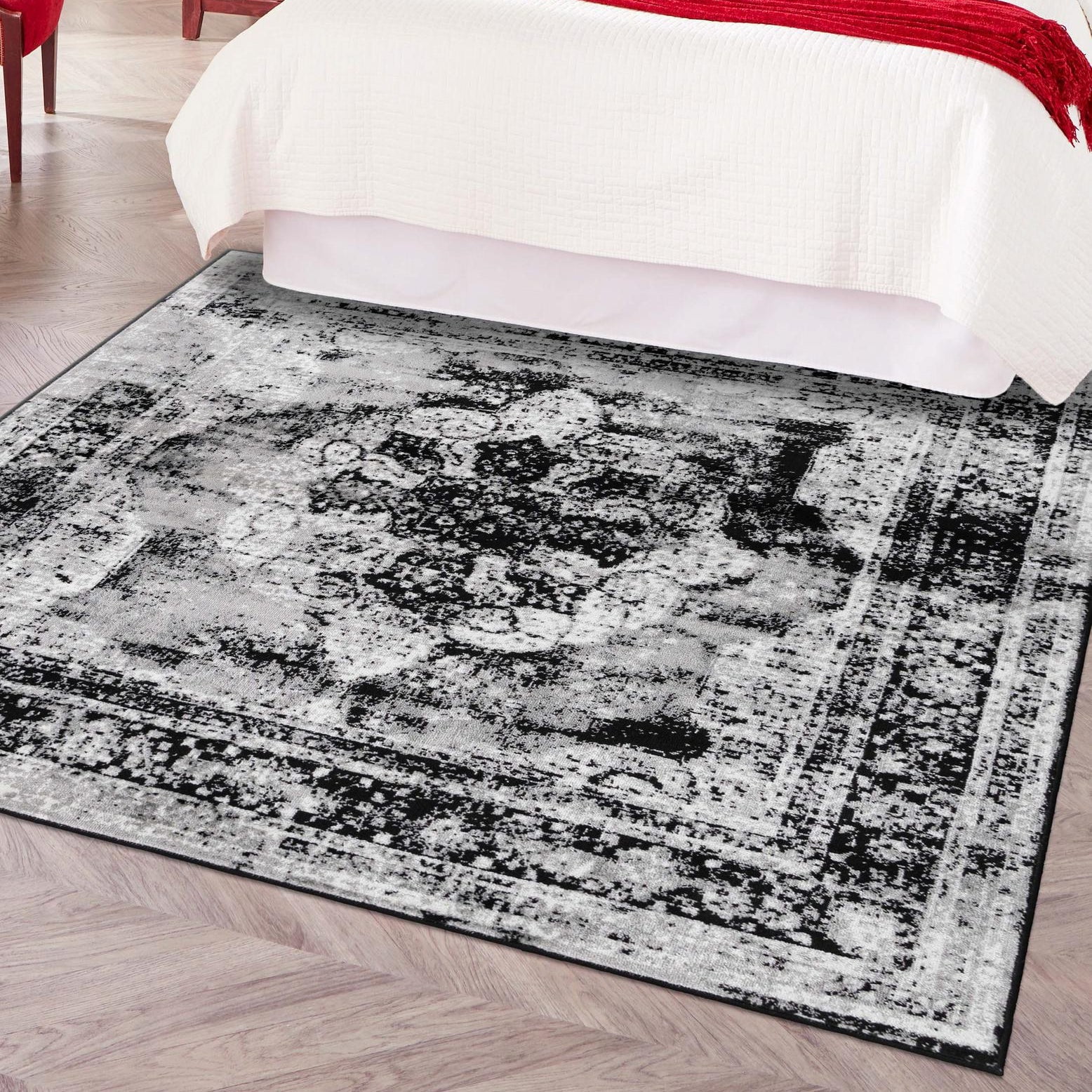 Unique Loom Sofia Collection Area Rug - Salle Garnier (12' Square Black ...