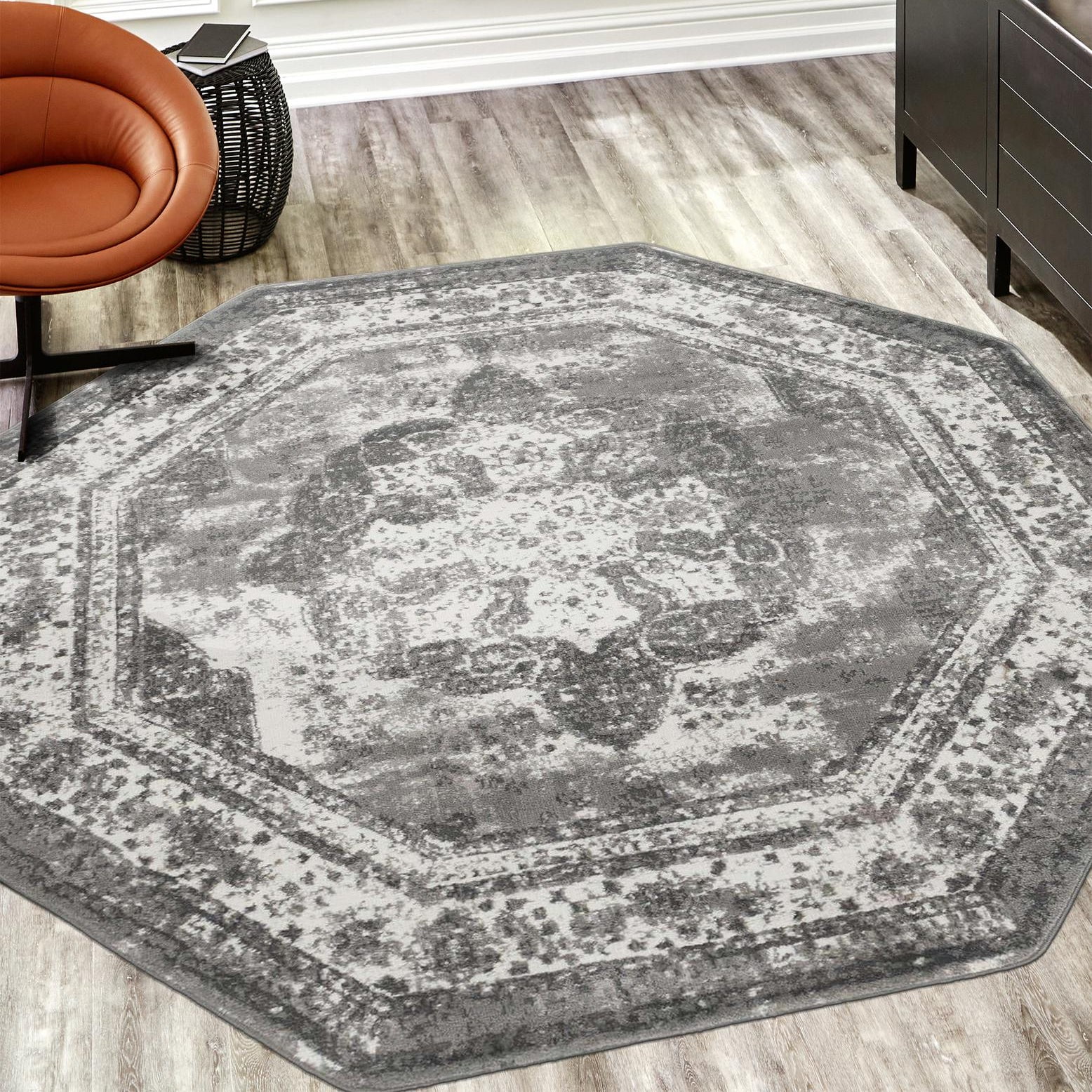 Unique Loom Sofia Collection Area Rug - Salle Garnier (5' 3" Octagon ...