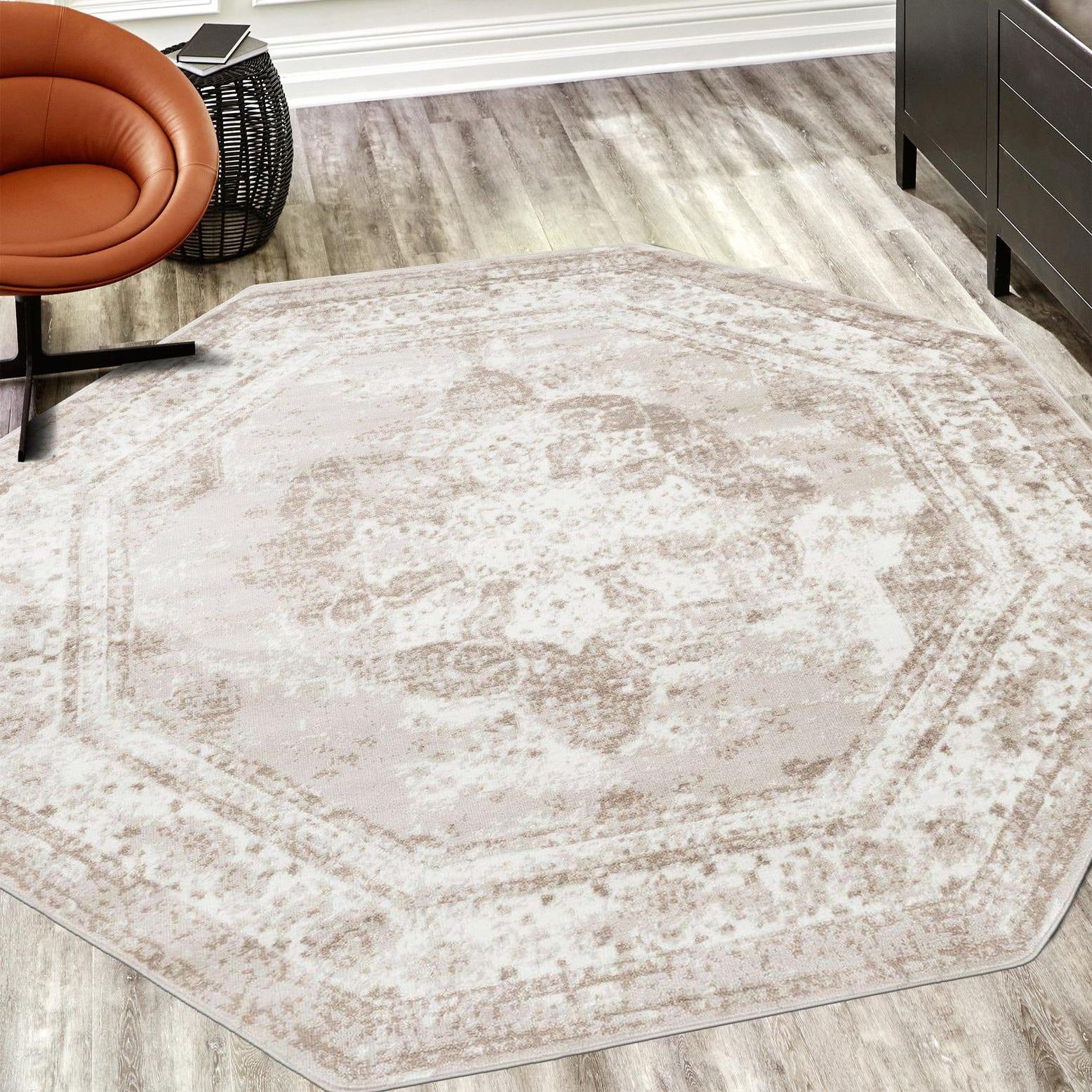 Unique Loom Sofia Collection Area Rug - Salle Garnier (6' 1" Octagon ...