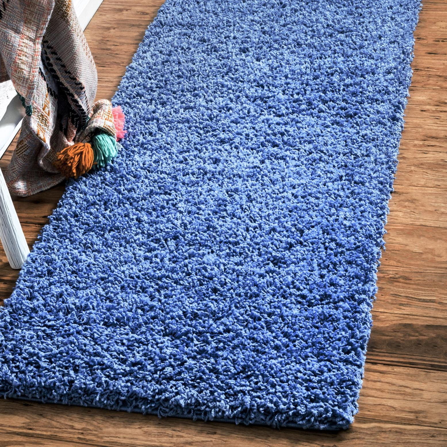 Unique Loom Solid Shag Collection Area Rug (2' 6" x 19' 8" Runner ...