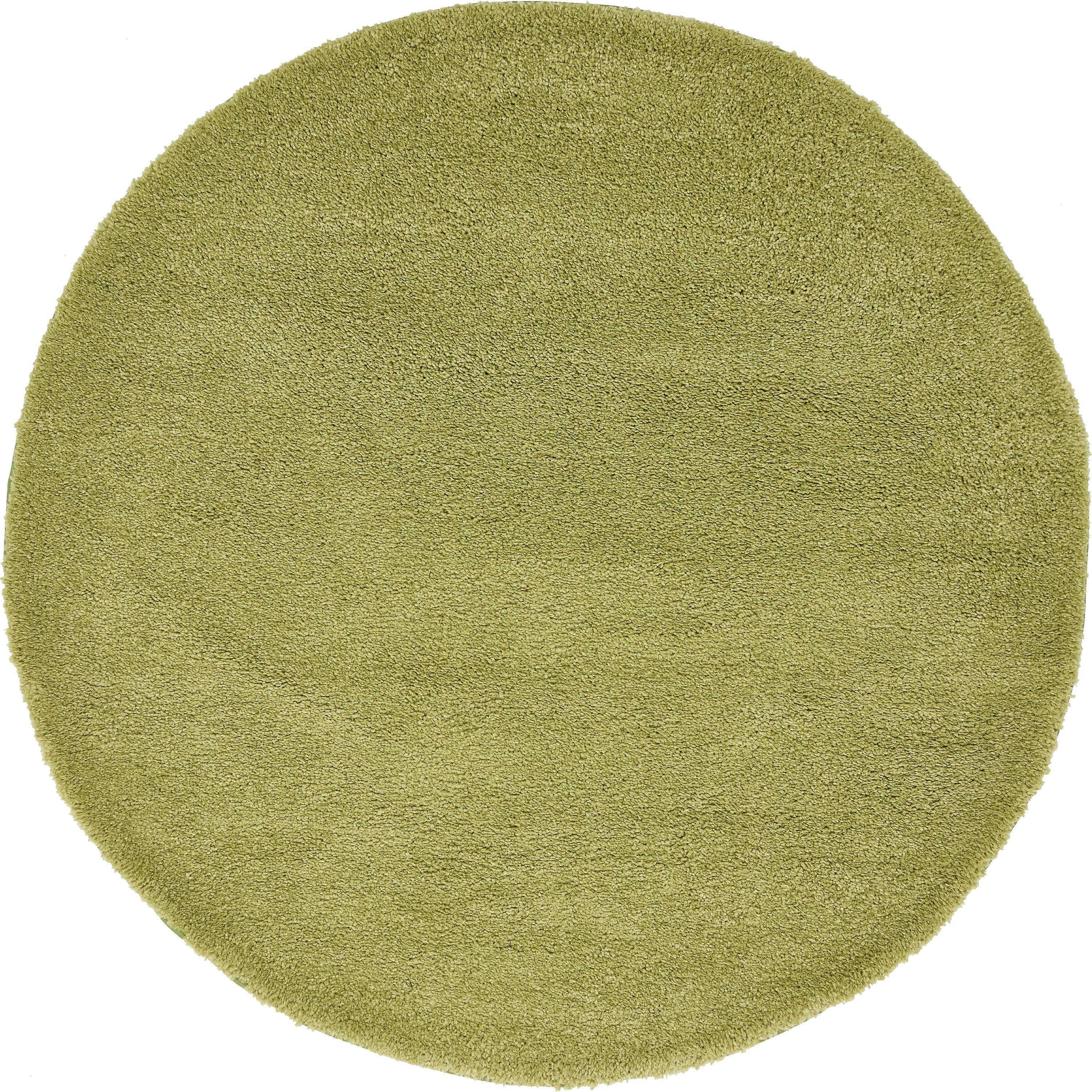 Unique Loom Solo Collection Area Rug - Calabasas (6' 1" Round Light ...