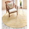 Unique Loom Striped Chindi Cotton Natural Fiber Area Rug or Runner ...