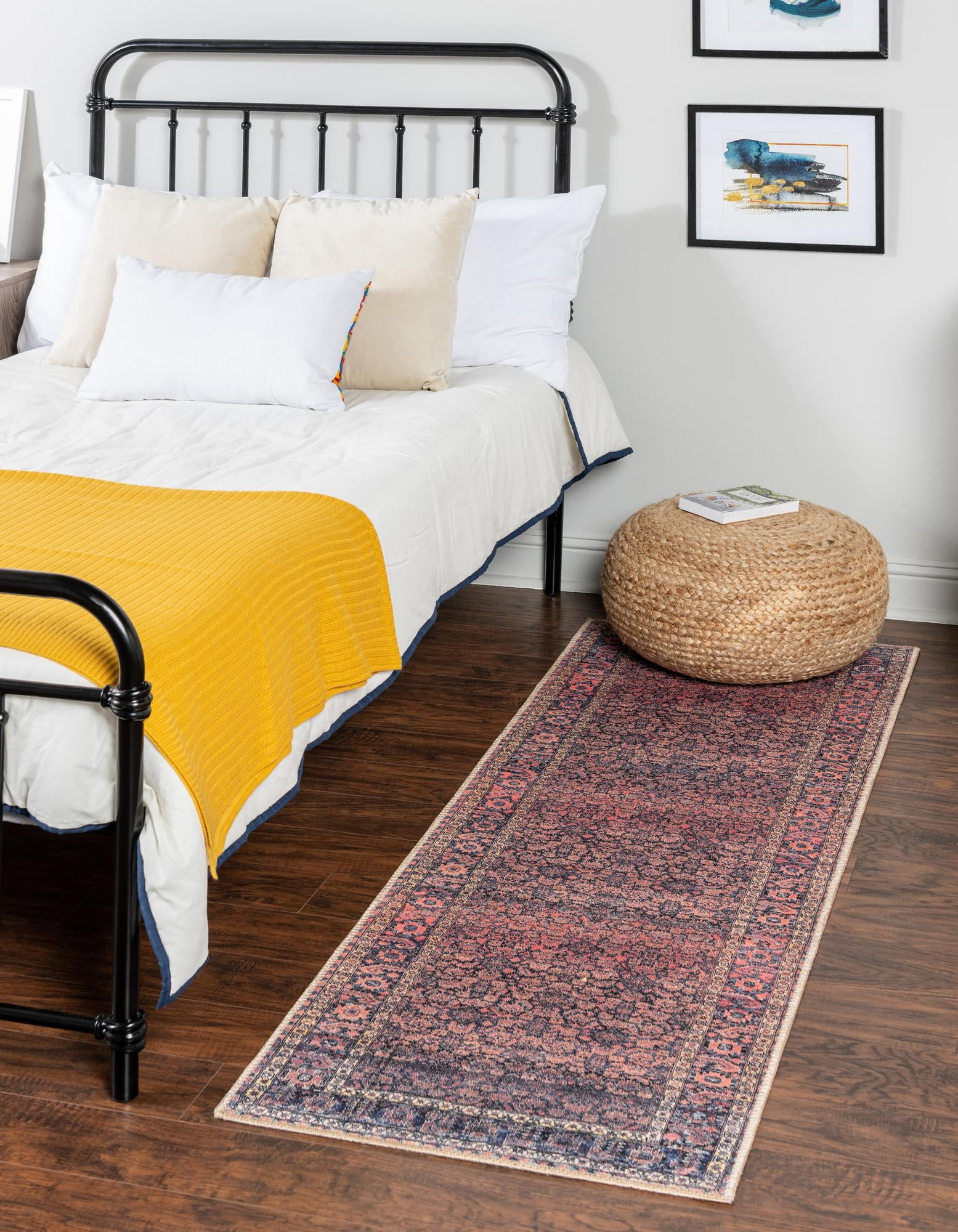 Unique Loom Timeless Collection Area Rug - Levi (2' x 6' Runner Navy ...