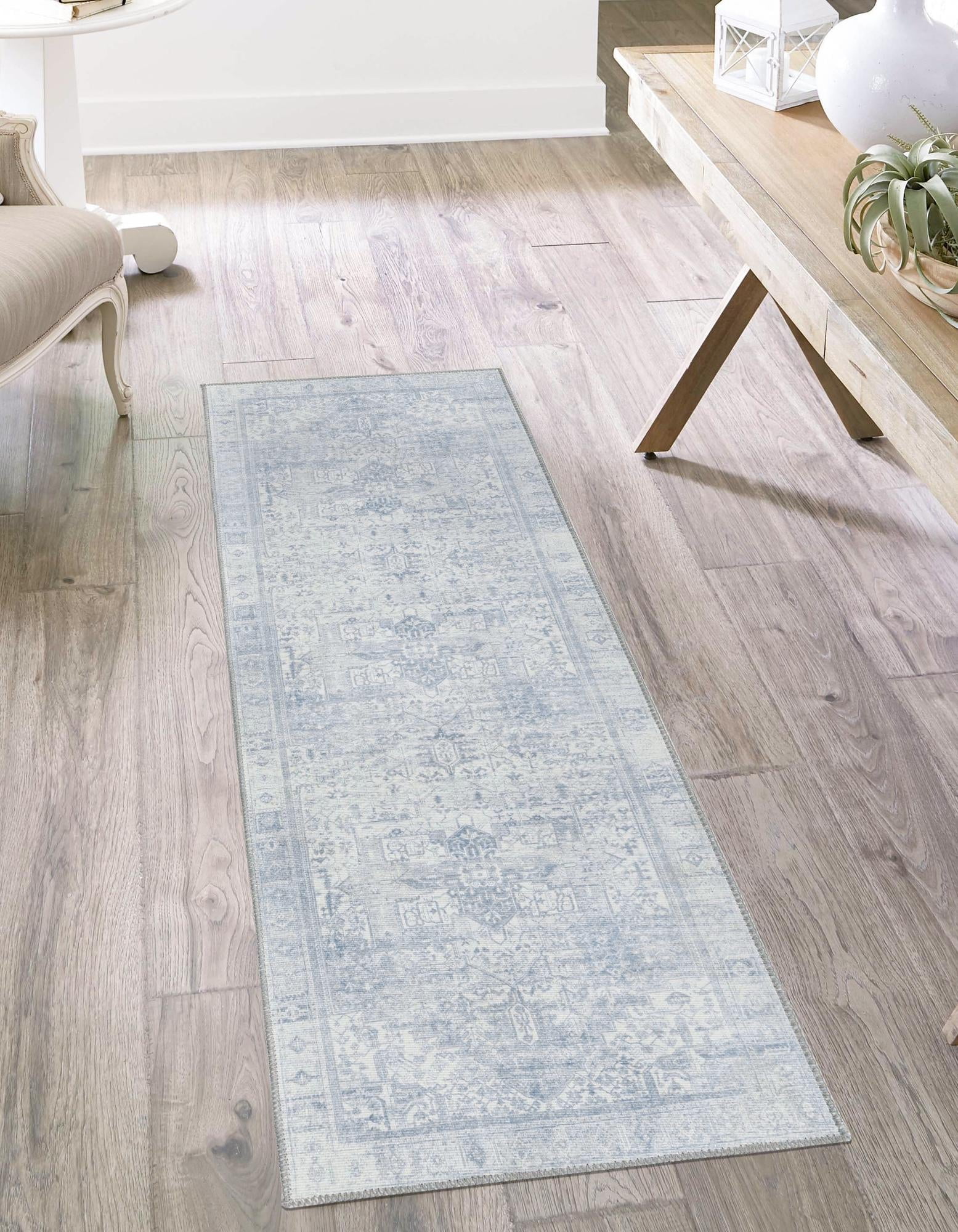 Unique Loom Timeless Collection Area Rug - Peter (2' x 6' Runner Ivory ...