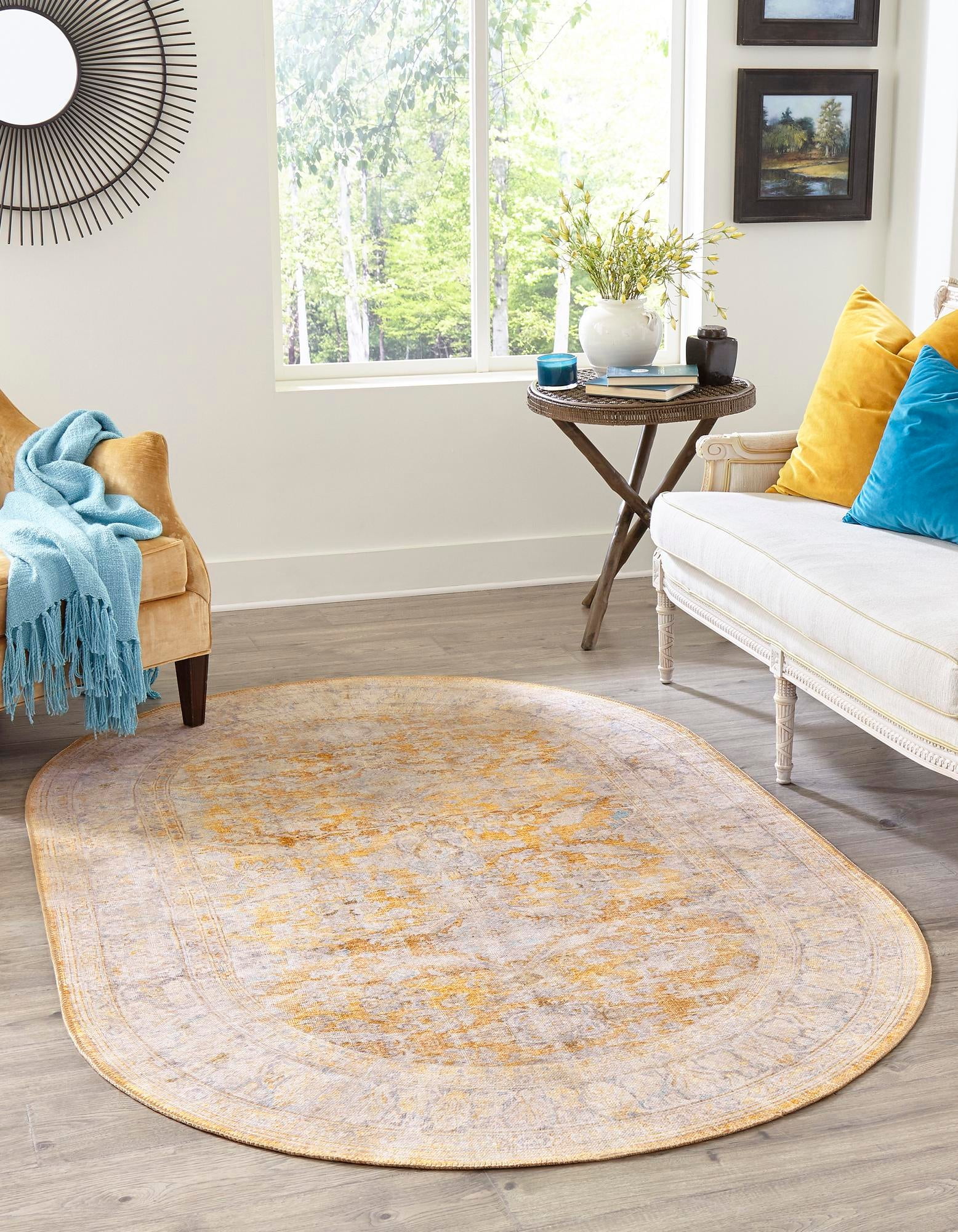 Unique Loom Timeless Collection Area Rug - Thaddeus (5' x 8' Oval ...