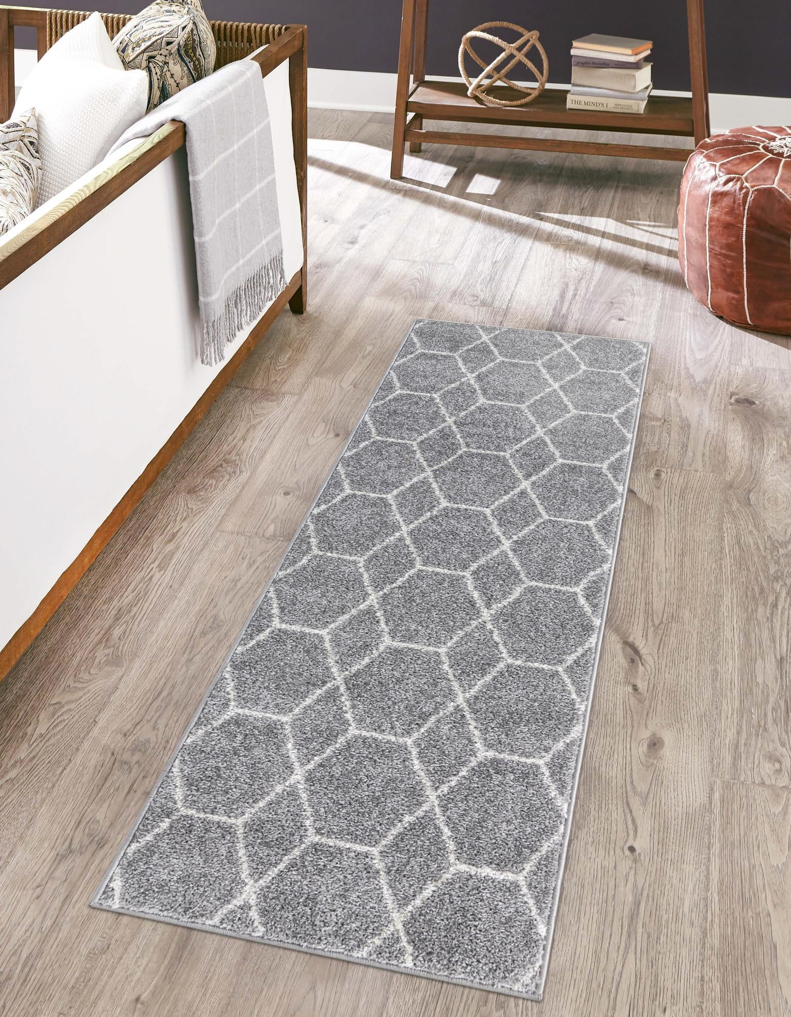 Unique Loom Trellis Frieze Collection Area Rug - Geometric (2' x 6' 1 ...