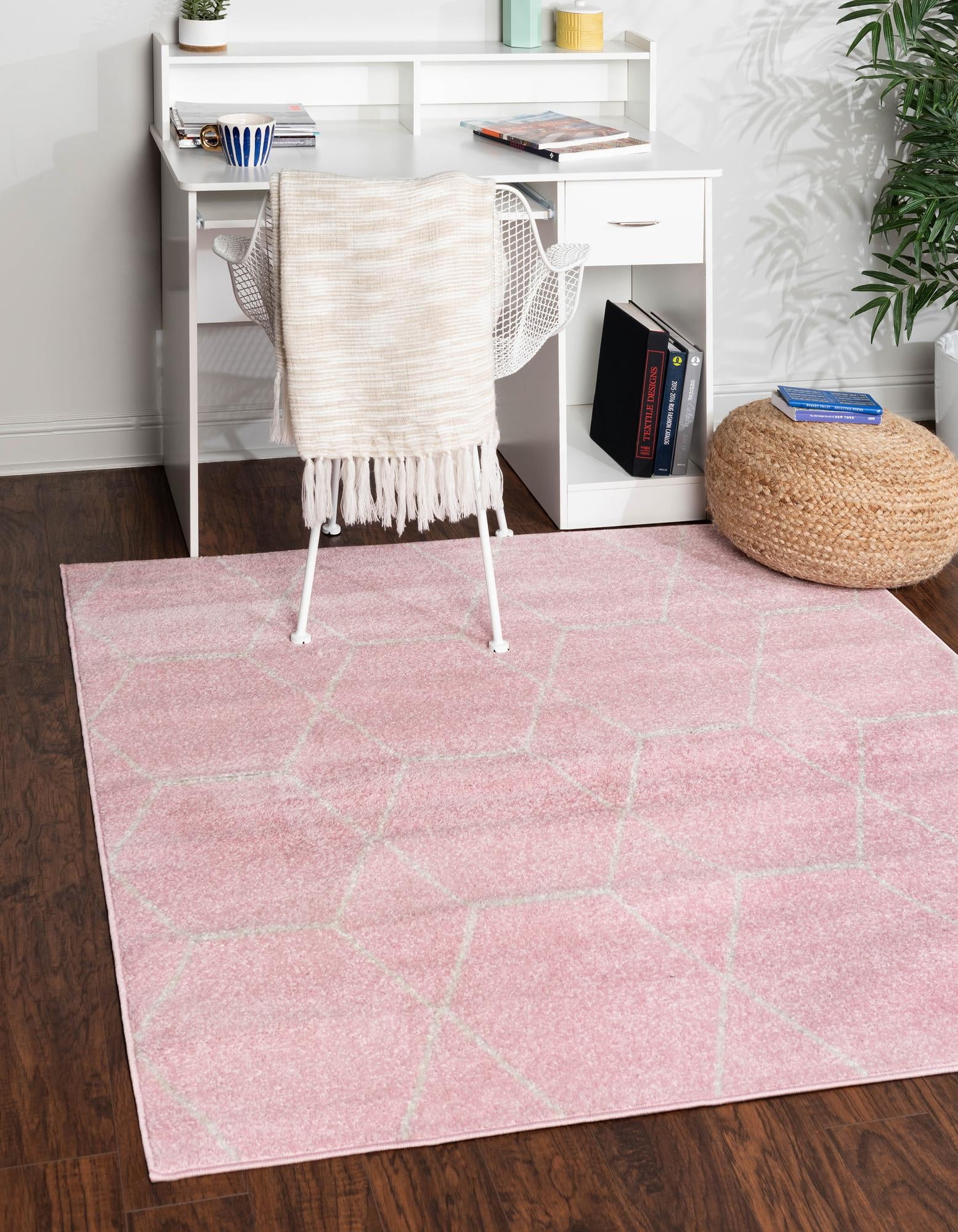 Unique Loom Trellis Frieze Collection Area Rug - Geometric (4' Square ...