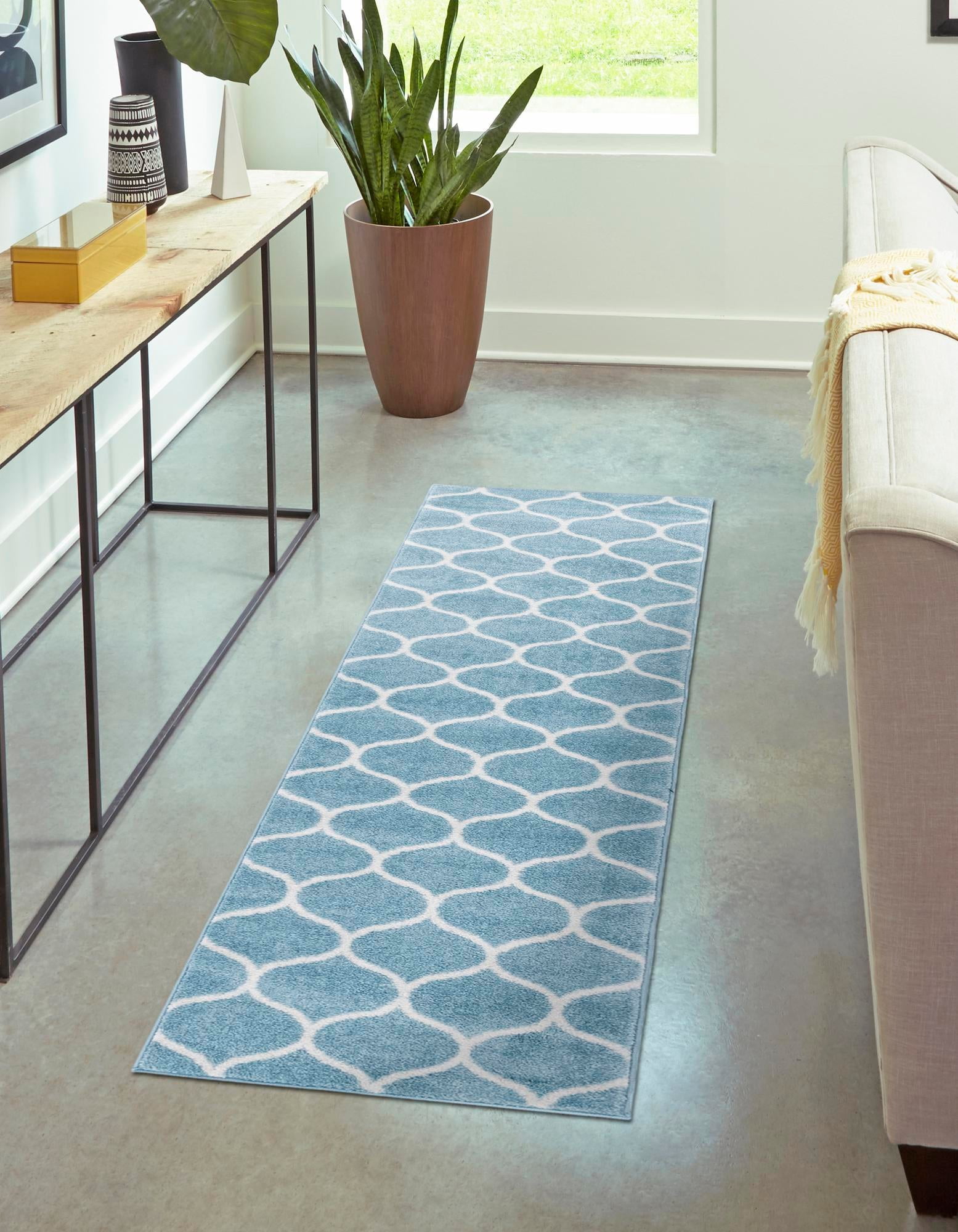 Unique Loom Trellis Frieze Collection Area Rug - Rounded (2' x 13' 1 ...