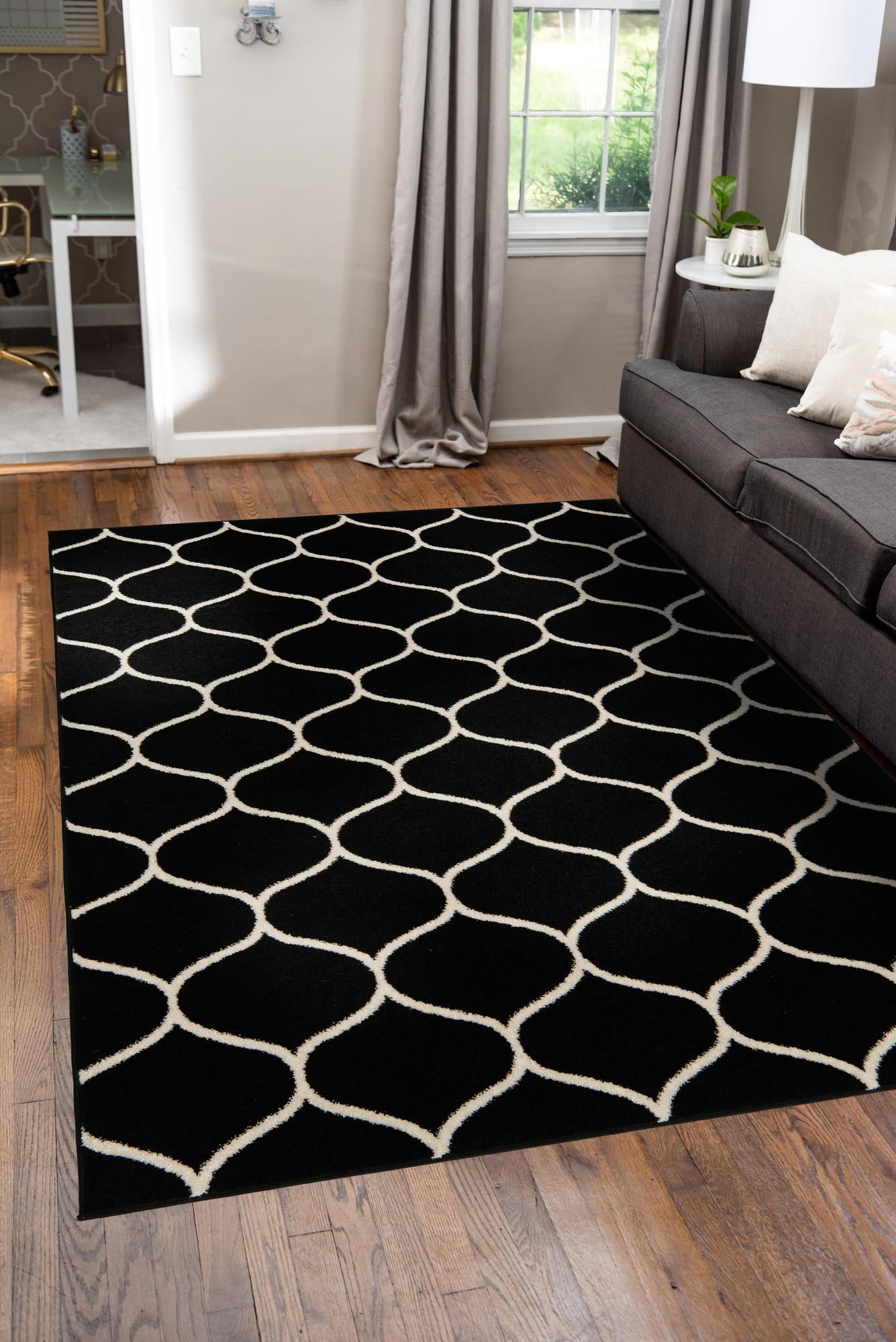 Unique Loom Trellis Frieze Collection Area Rug - Rounded (2' x 3' 1 ...