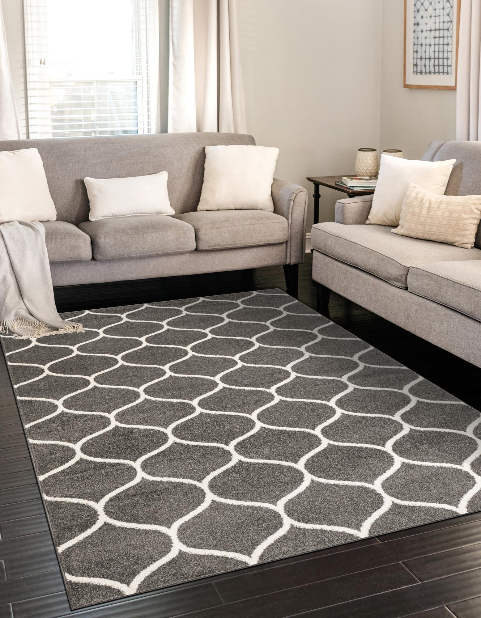 Unique Loom Trellis Frieze Collection Area Rug - Rounded (3' 3" x 5' 3 ...