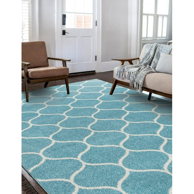 Unique Loom Trellis Frieze Collection Area Rug - Rounded (7' 1" x 10 ...