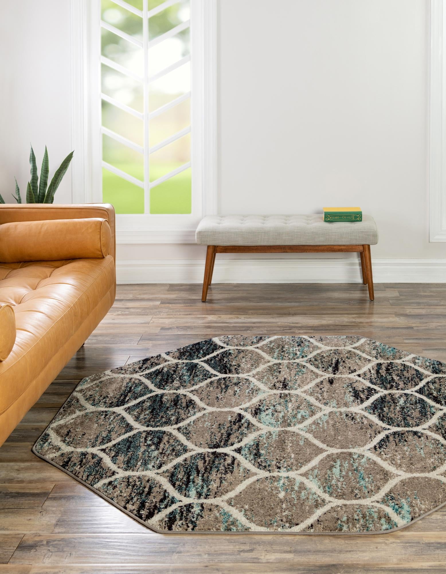 Unique Loom Trellis Frieze Collection Area Rug - Rounded (7' 10 ...