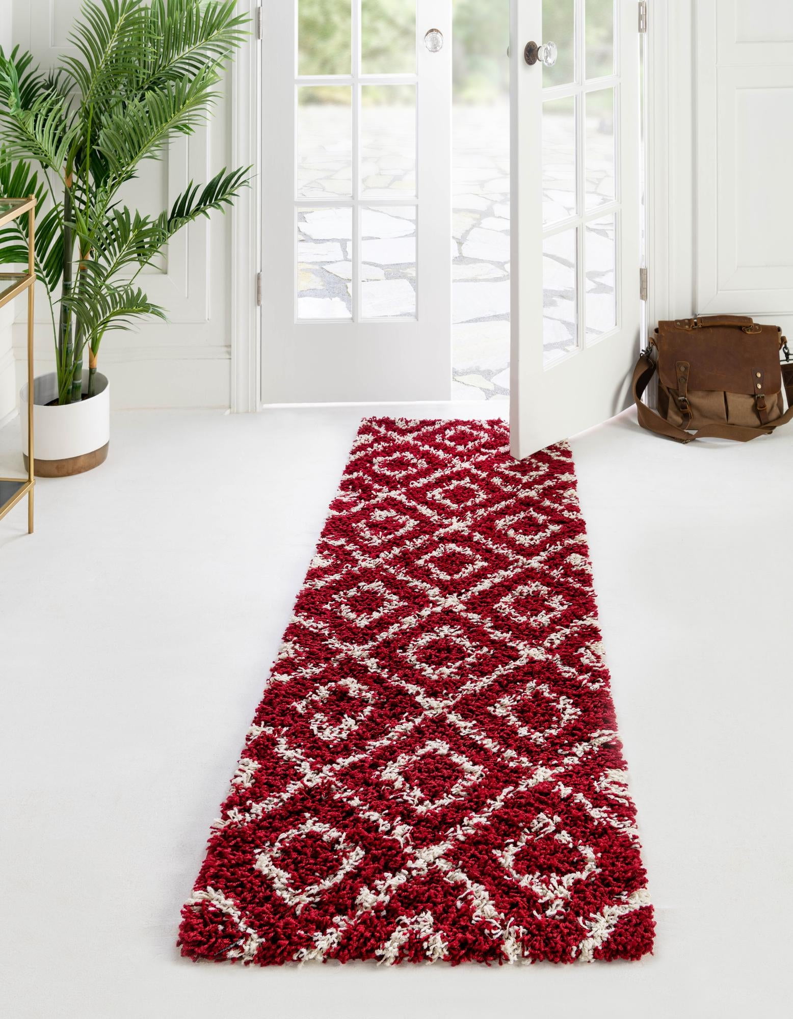 Unique Loom Trellis Shag Collection Area Rug - Ruth (2' 7" x 10' Runner ...