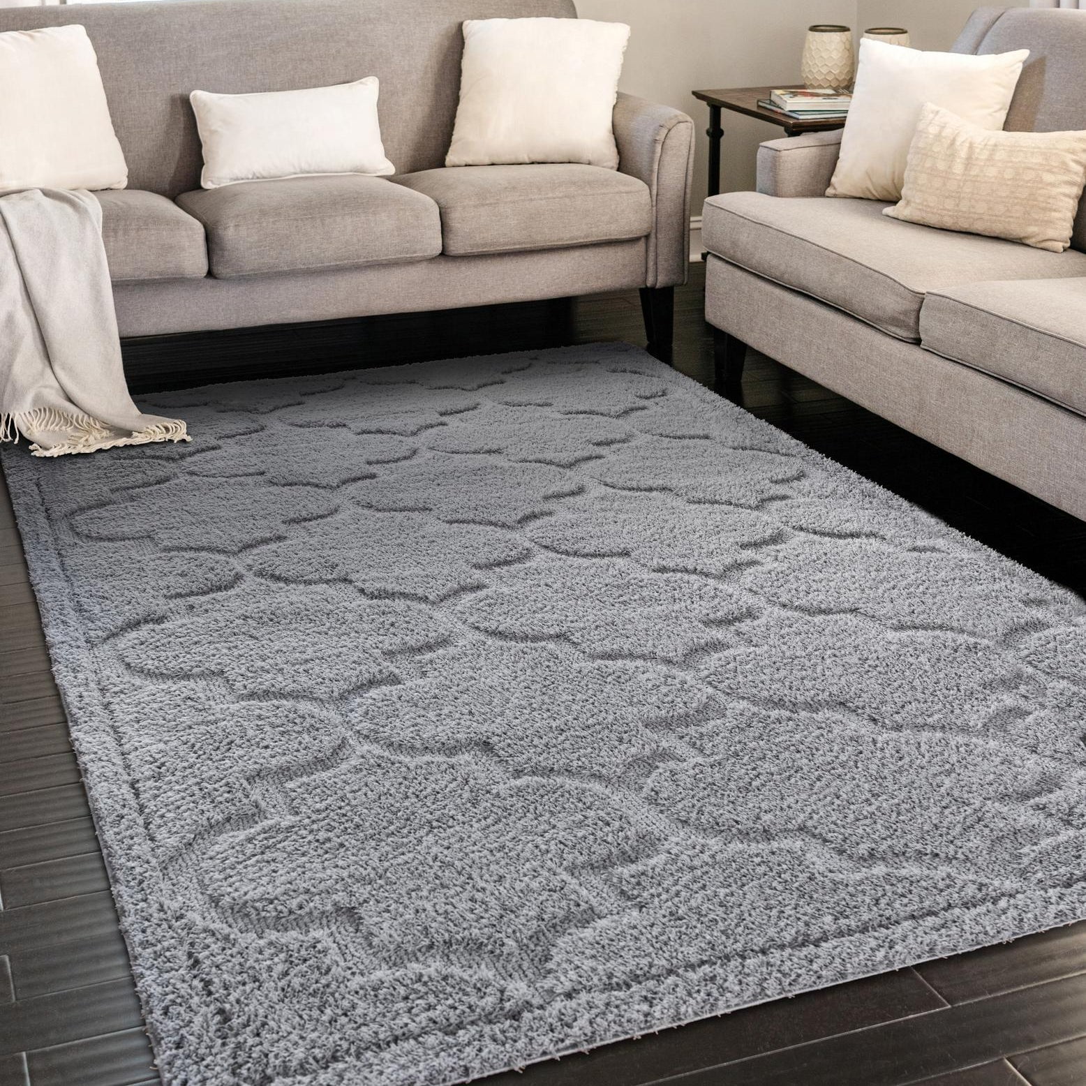 Unique Loom Trellis Shag Collection Area Rug - Ruth (2' x 5' Runner ...