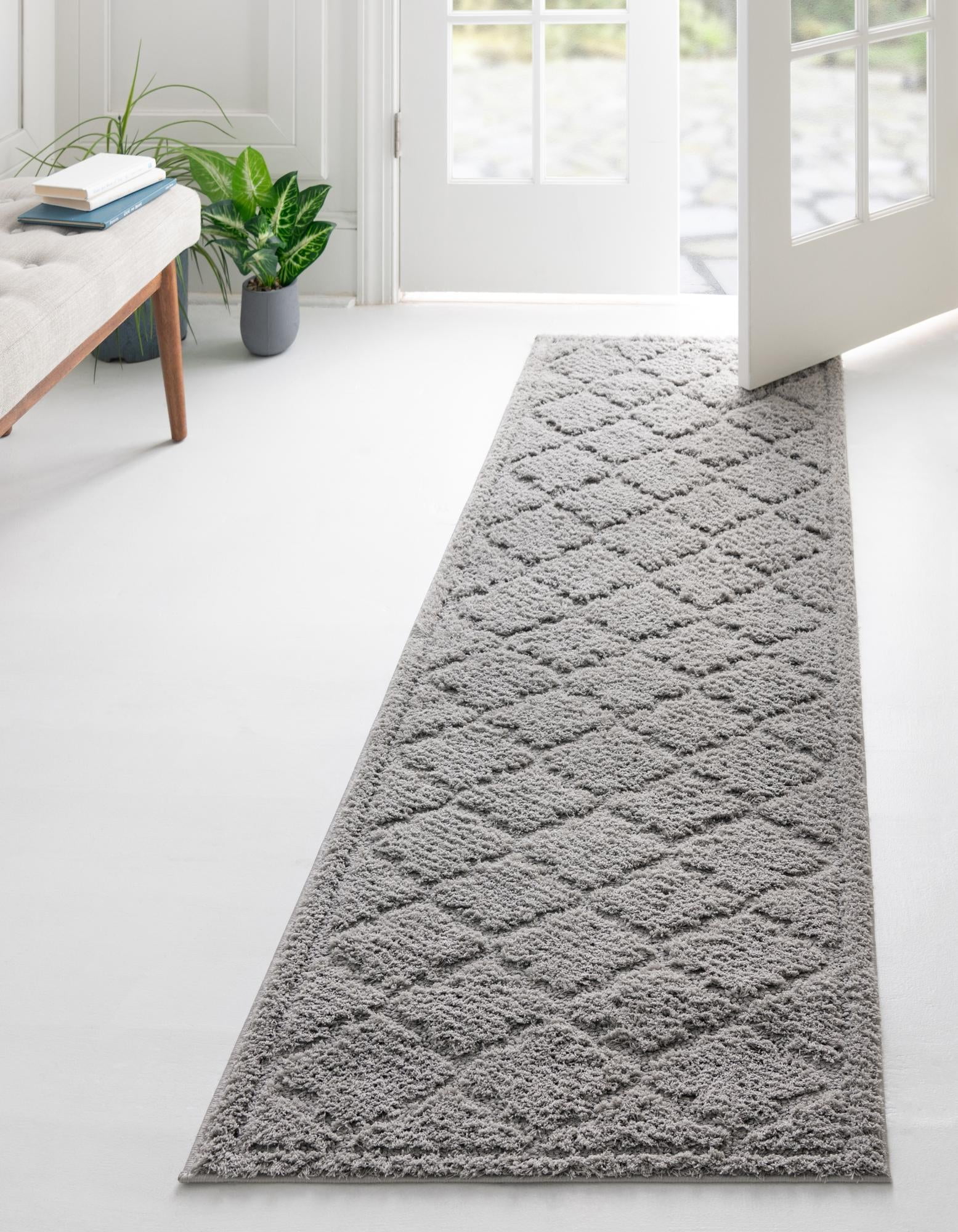 Unique Loom Trellis Shag Collection Area Rug - Traditional (2' 7" x 10 ...