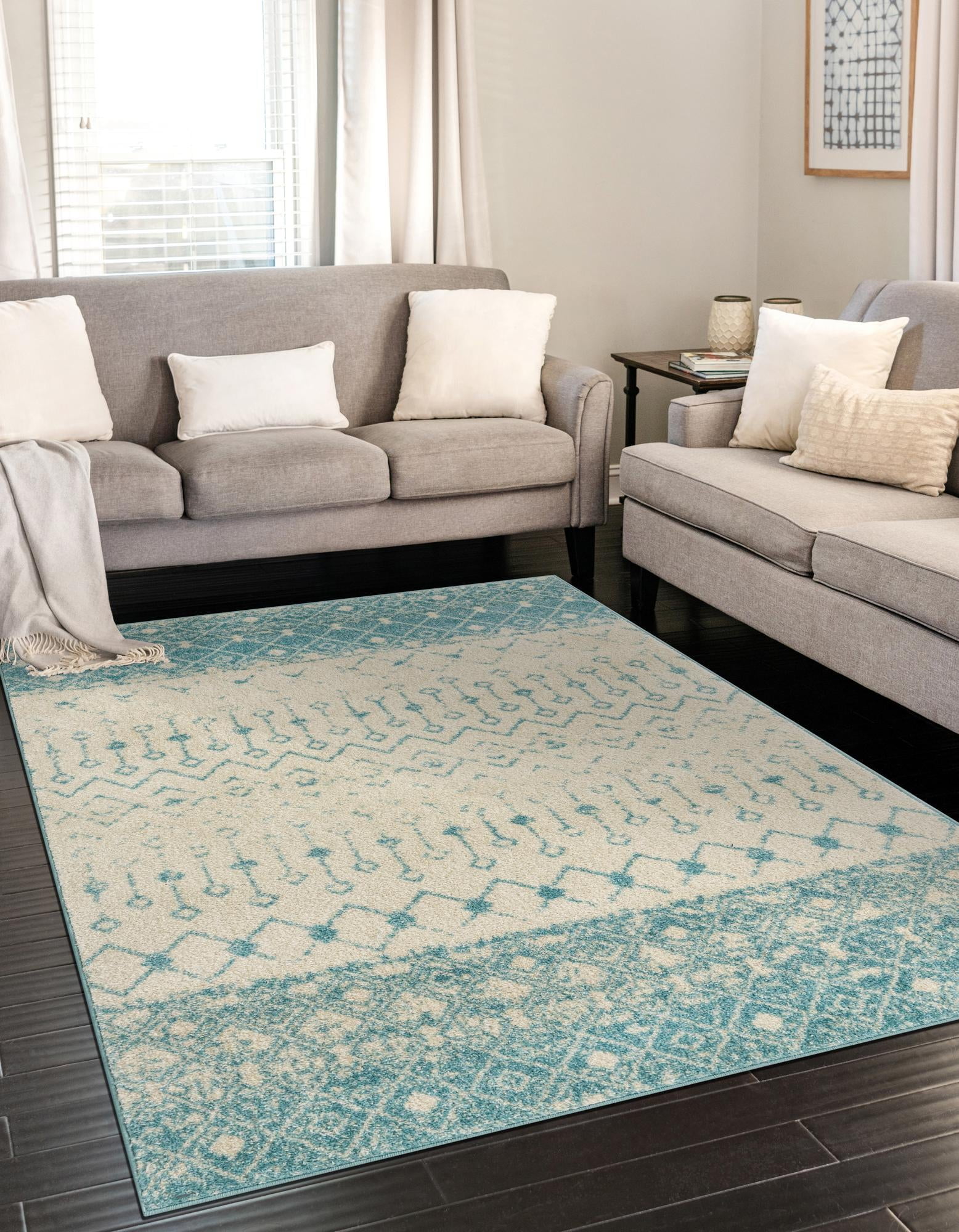 Unique Loom Tribal Trellis Collection Area Rug - Alami (10' 8" x 14 ...