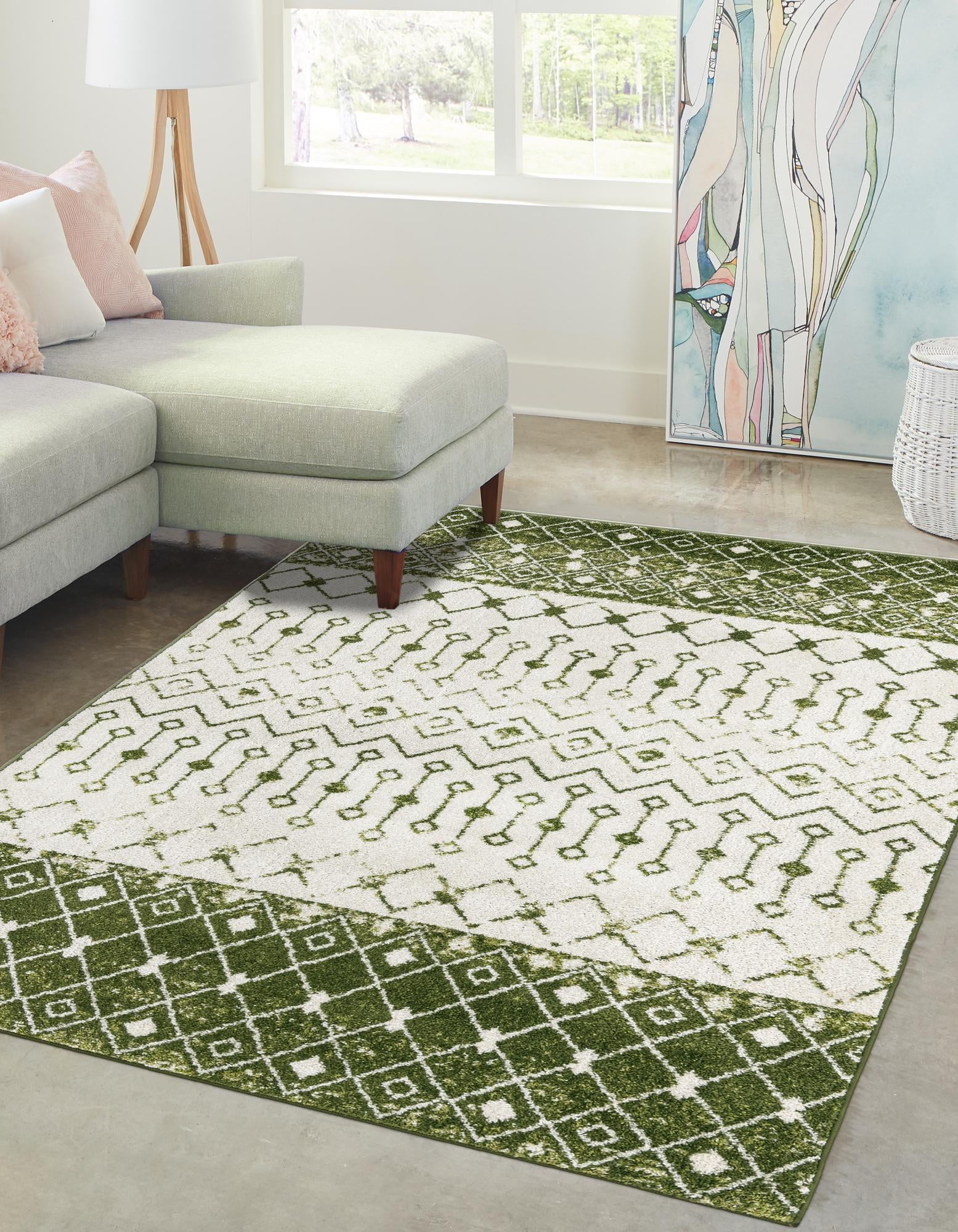 Unique Loom Tribal Trellis Collection Area Rug - Alami (5' 3" x 8 ...
