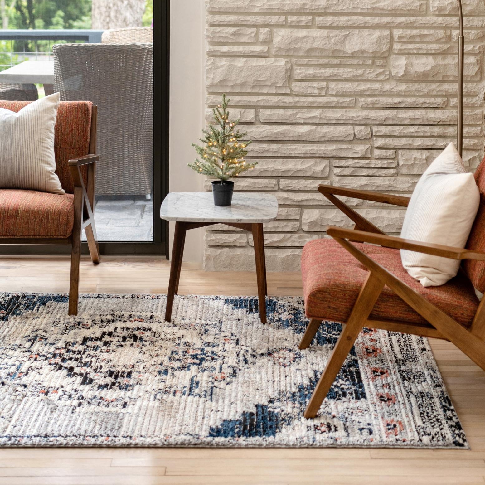 Unique Loom Tucson Collection Area Rug - Tubac (4' x 6' Rectangle Gray ...