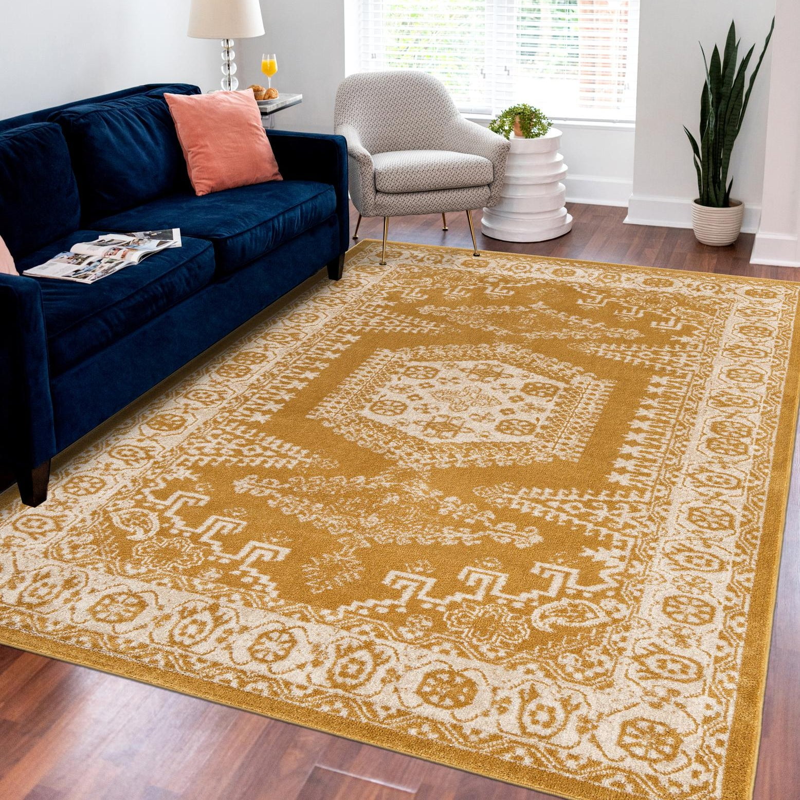 Unique Loom Utopia Collection Area Rug - Larissa (5' 1" x 8' Rectangle ...