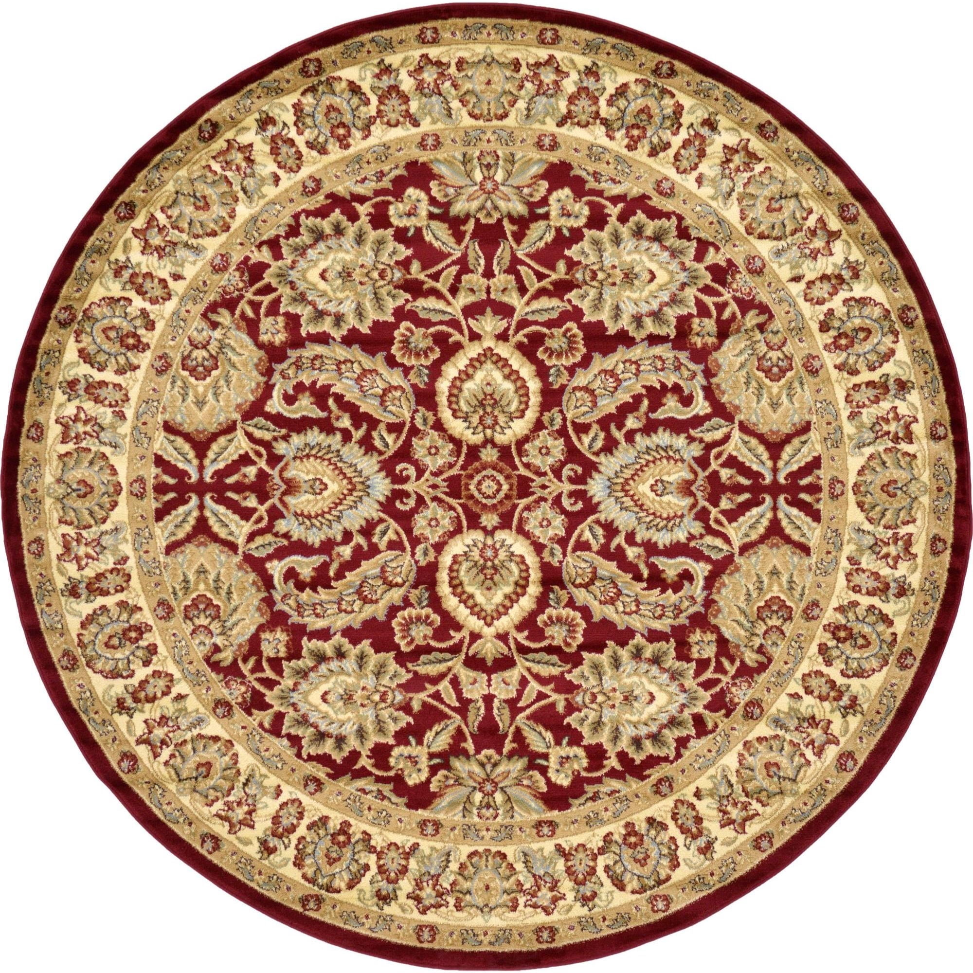 Unique Loom Voyage Collection Area Rug - Asheville (7' 10" Round Red ...