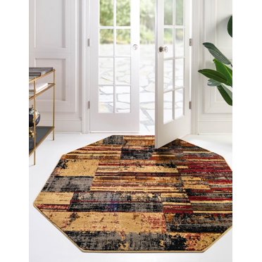Unique Loom Sala Aurora Contemporary Floral Area Rug or Runner ...