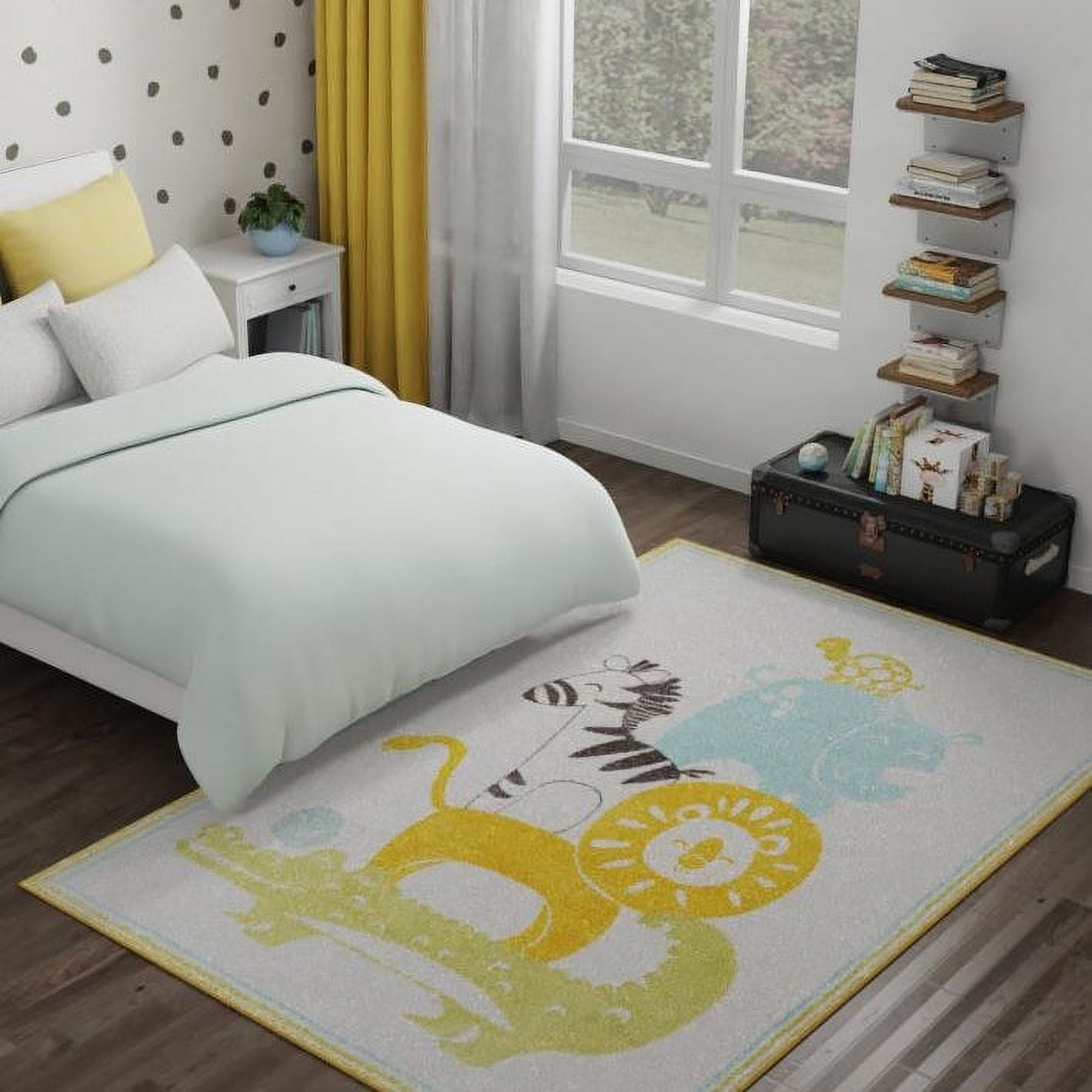 Unique Loom Whimsy Kids Collection Area Rug - Animals (2' 2" x 2' 11 ...