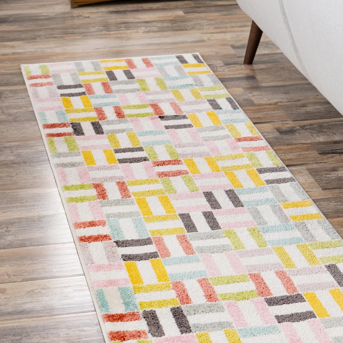Unique Loom Whimsy Kids Collection Area Rug - Chicklets (2' 2" x 3' 11" Runner Multi/Black ...