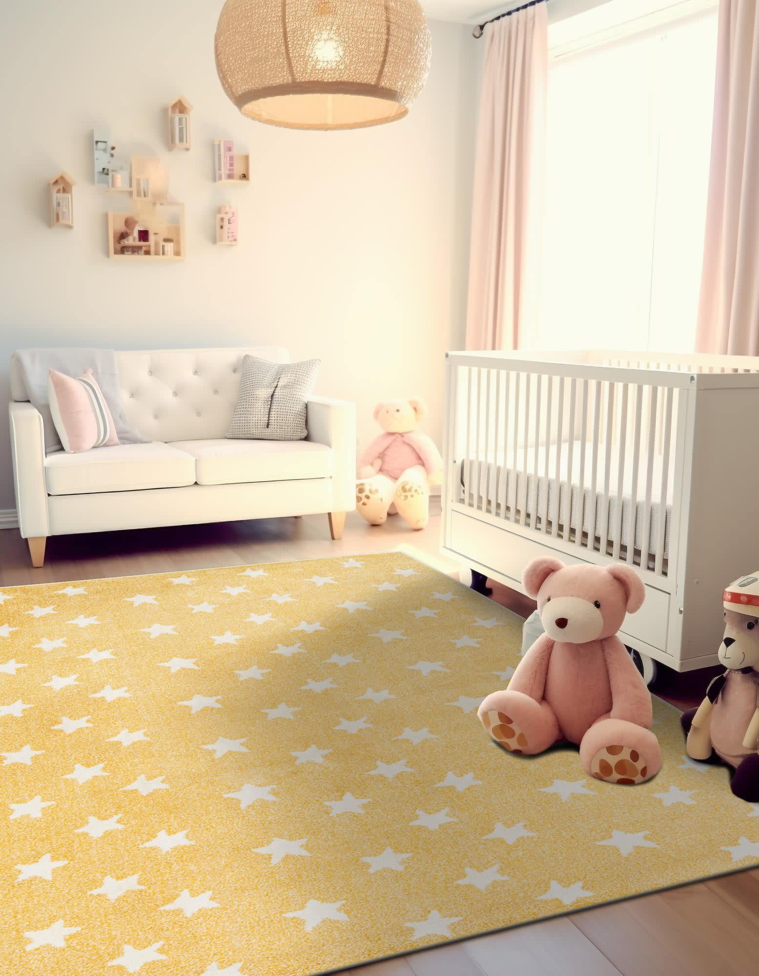 Unique Loom Whimsy Kids Collection Area Rug - Stars (7' 10" x 10 ...