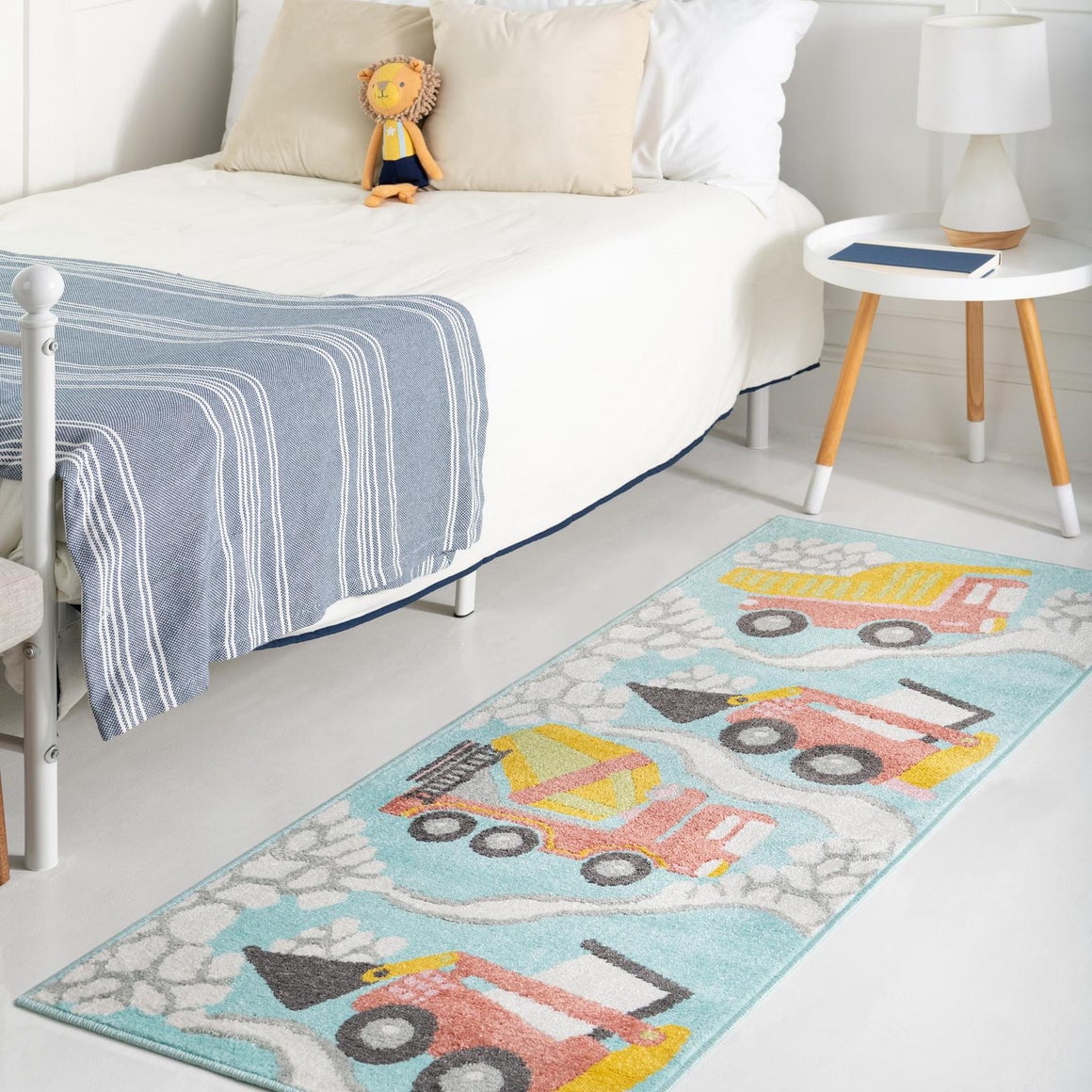 Unique Loom Whimsy Kids Collection Area Rug - Trucks (2' 2" x 3' 11 ...