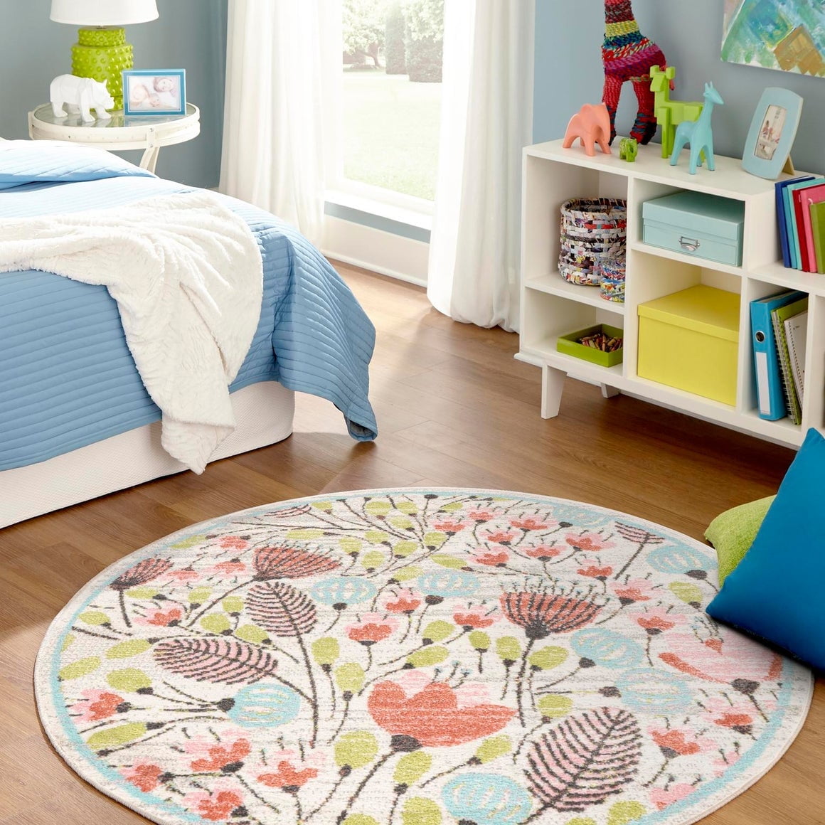 Unique Loom Whimsy Kids Collection Area Rug - Wildflowers (5' 3